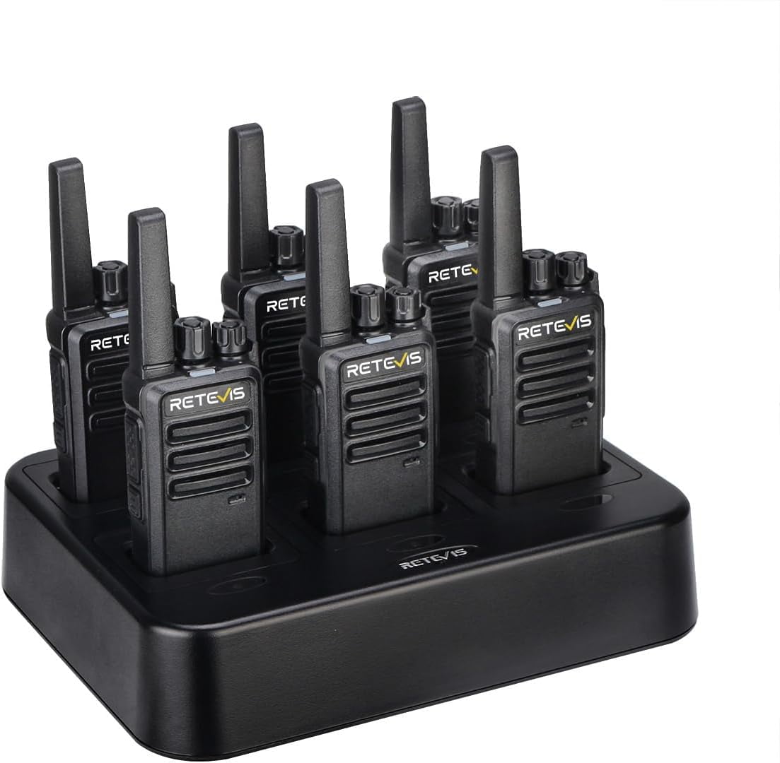 RT68 Walkie Talkies Rechargeable Portable Two Way Radios 6 Pack with ...