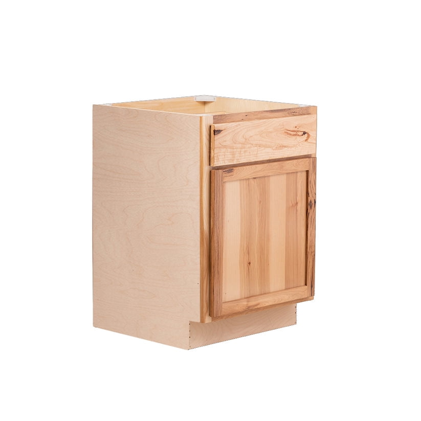 RTA Cabinets USA Hickory Clear Coat Left Hand Base Cabinet | 24"Wx34.5 ...