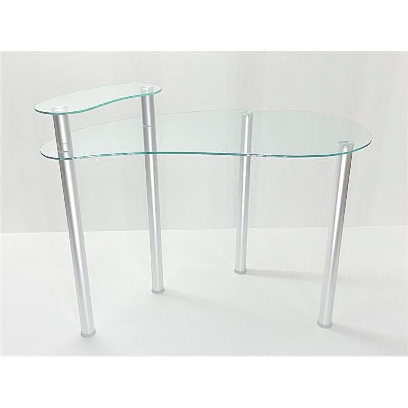 RTA Home & Office Tier One Designs Clear Glass Corner Computer ...