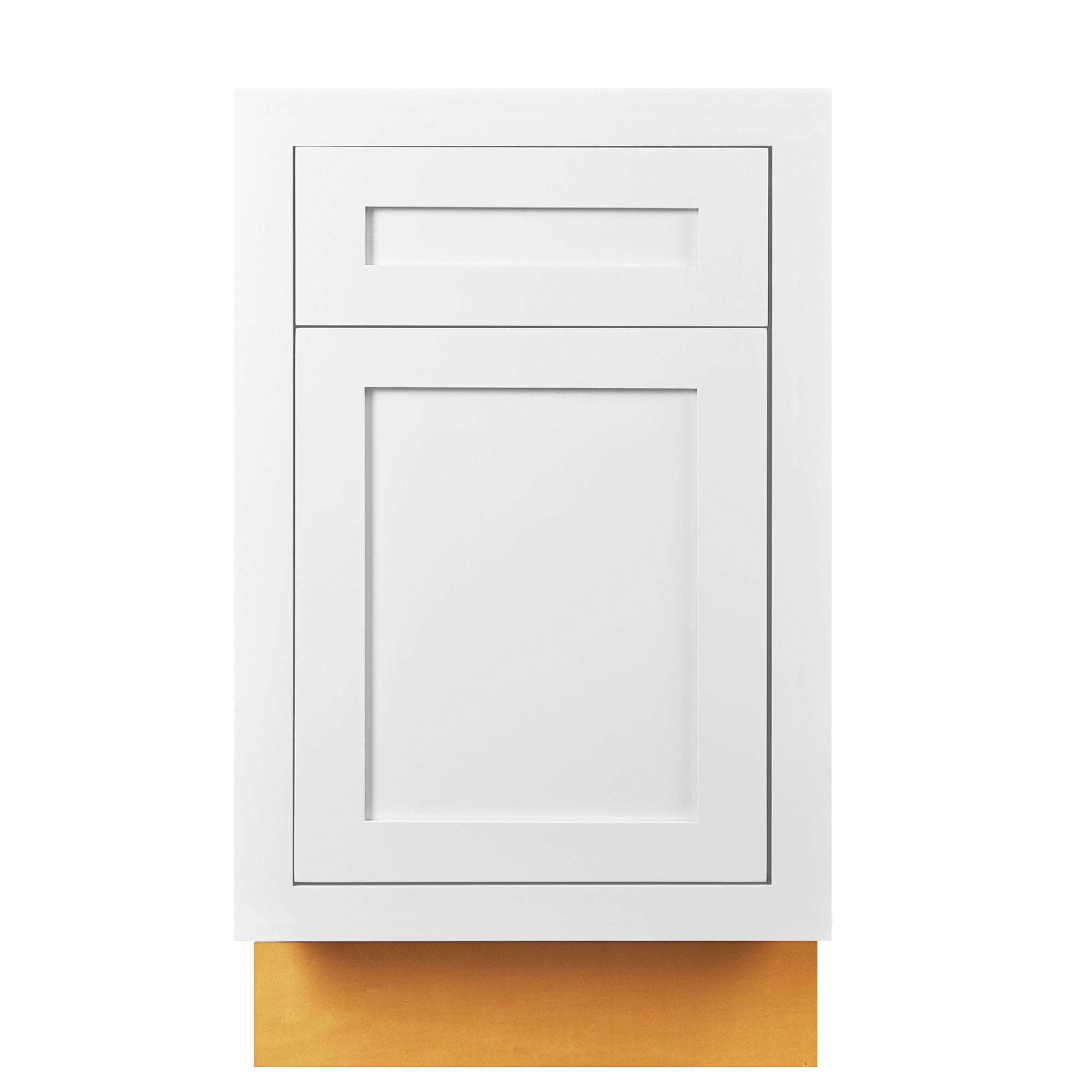 RTA Wholesalers Snow White Inset Shaker 21" Base Cabinet, Single Door ...