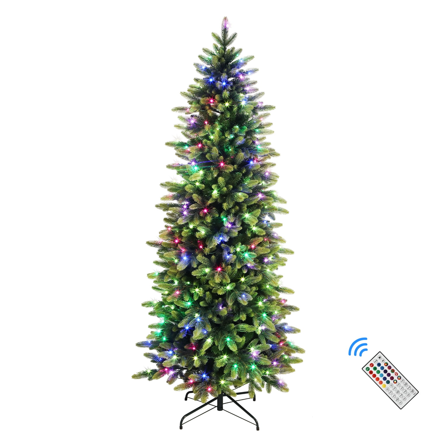 RTB-Alupssuc 7ft Prelit Pencil Artificial Christmas Tree w/ Remote ...