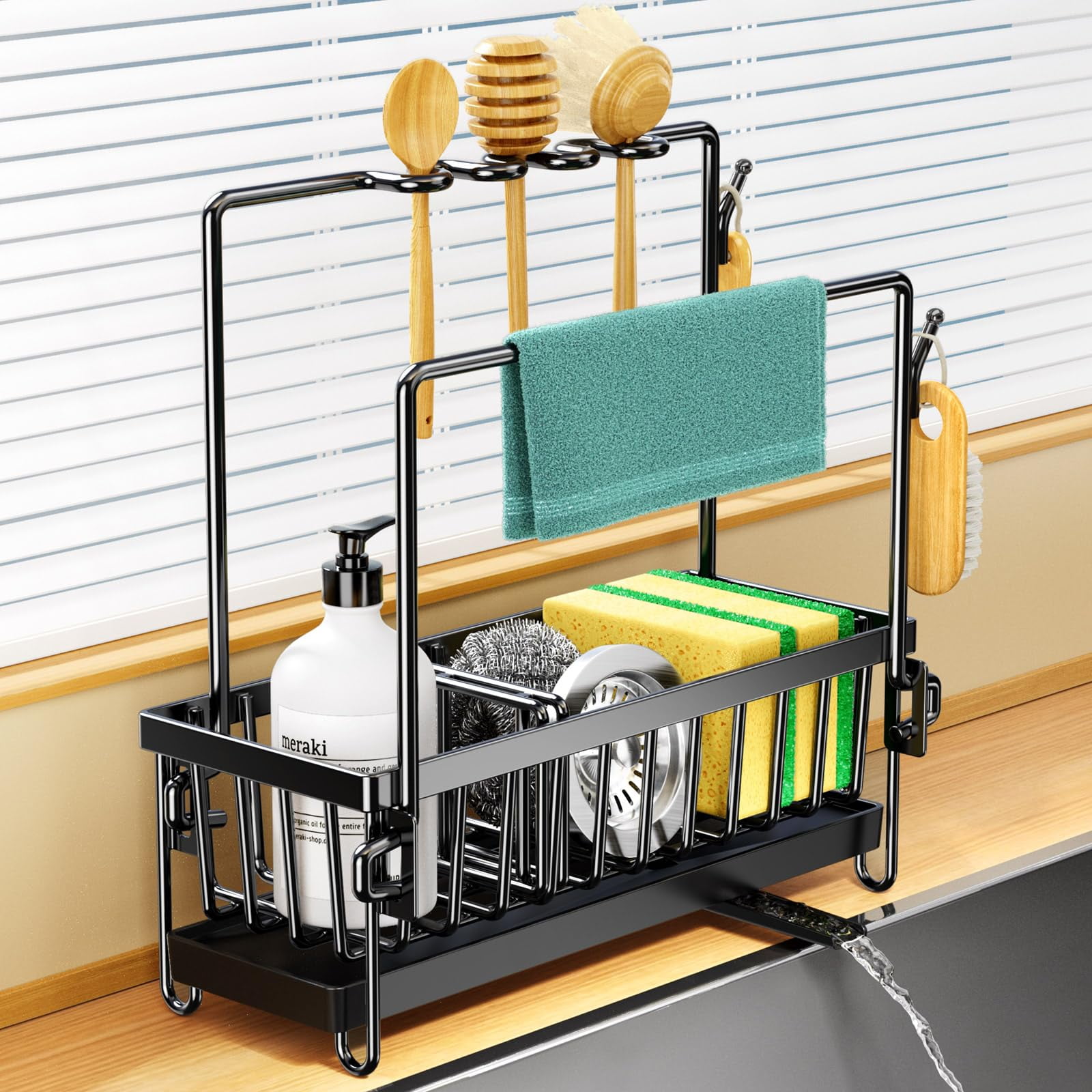 RTB-PKBD Kitchen Sink Caddy, Stainless Steel Sponge Holder with ...