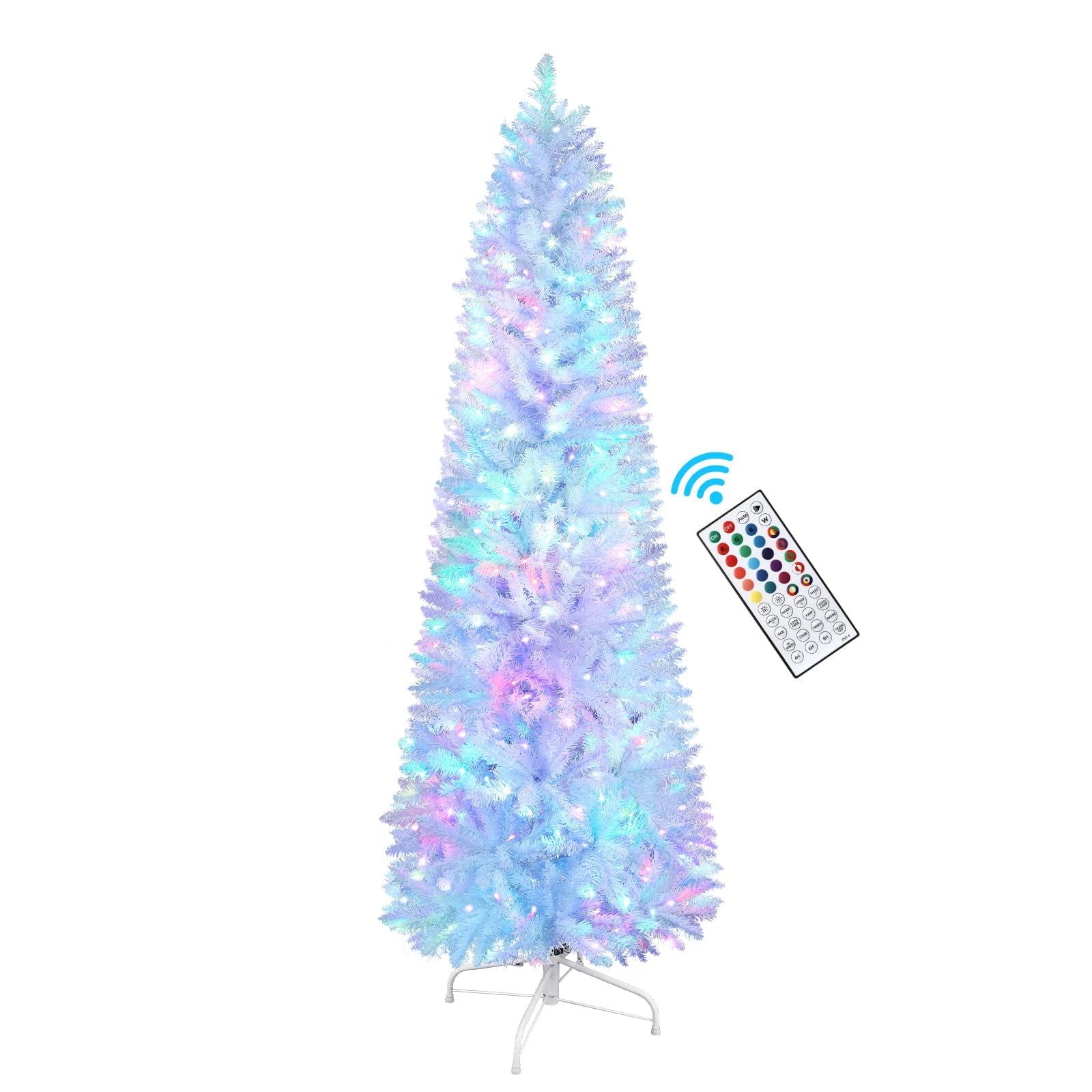 RTB-SHareconn 5ft Prelit Artificial Hinged Slim Pencil Christmas Tree ...