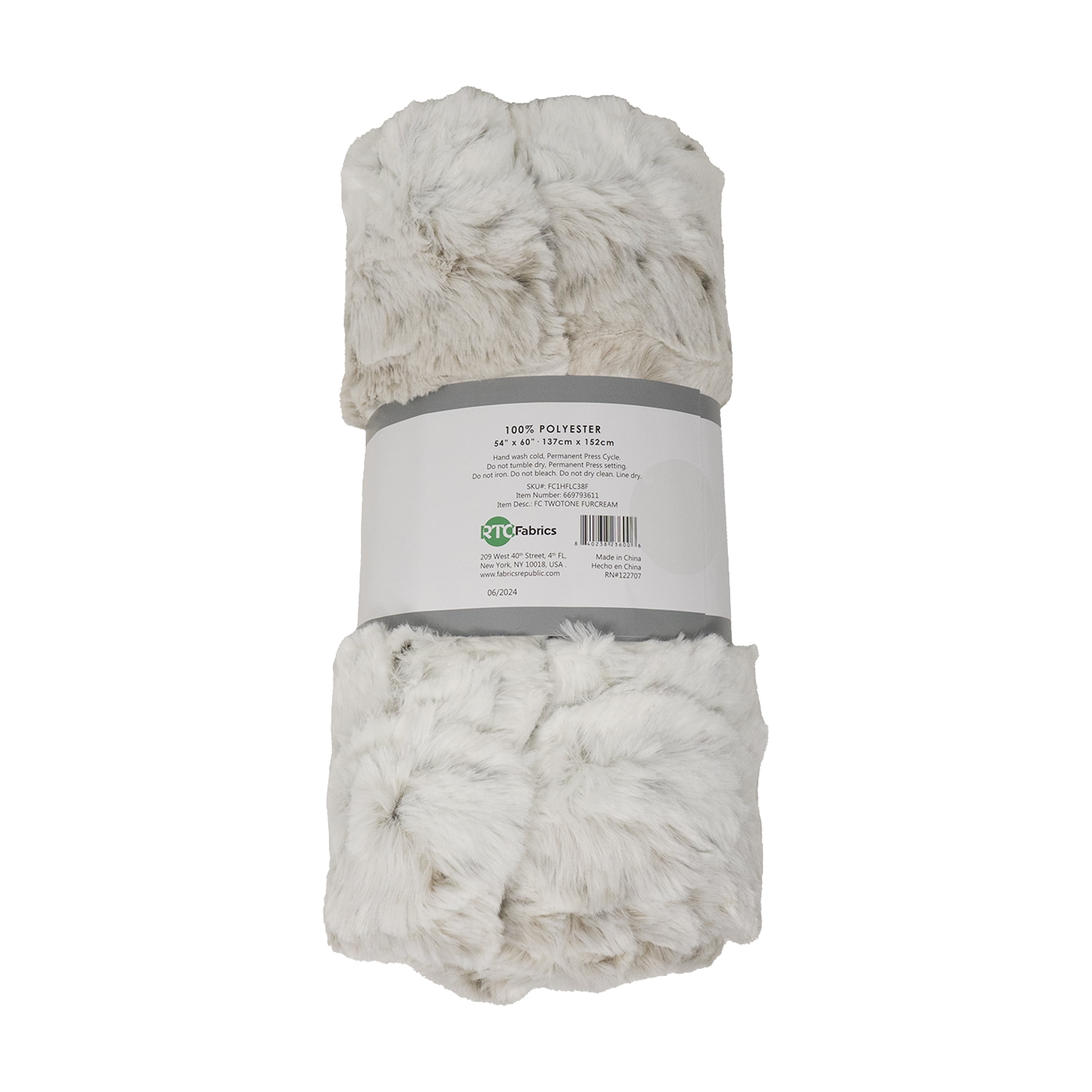 RTC Fabrics, 1.5 Yard Cut 100% Polyester Fleece Print Fabric, Twotone ...