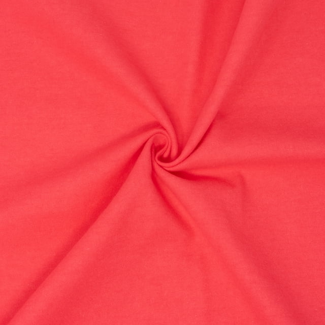 RTC Fabrics 42"/43" 100% Cotton Flannel Solid Punch Pink Color Crafting ...