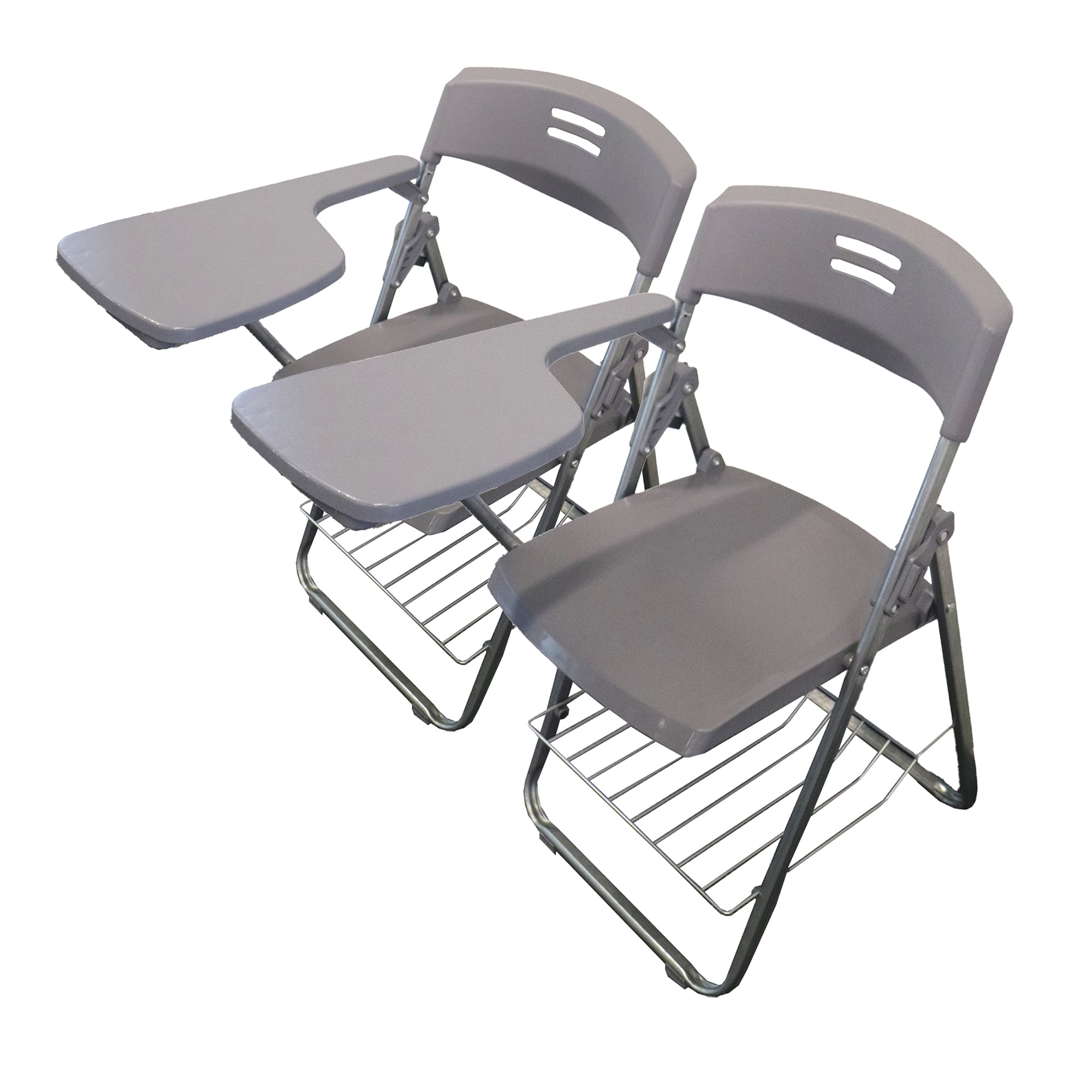 RTC Group Right Hand Pad Tablet Small Arm Desk Folding Chair, Gray, 2Pk ...