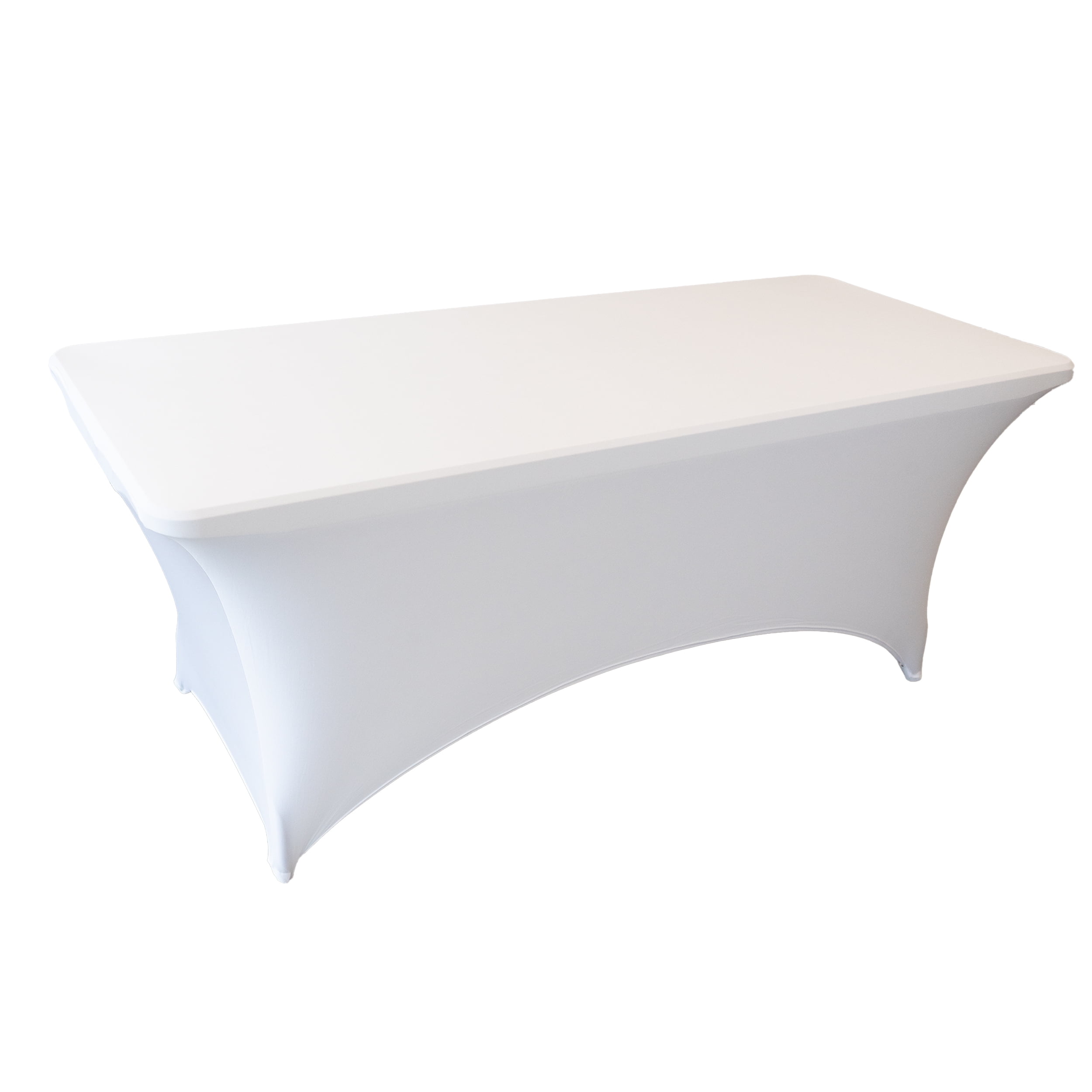 RTC Group Spandex Fitted Table Cover 6 ft White - Walmart.com