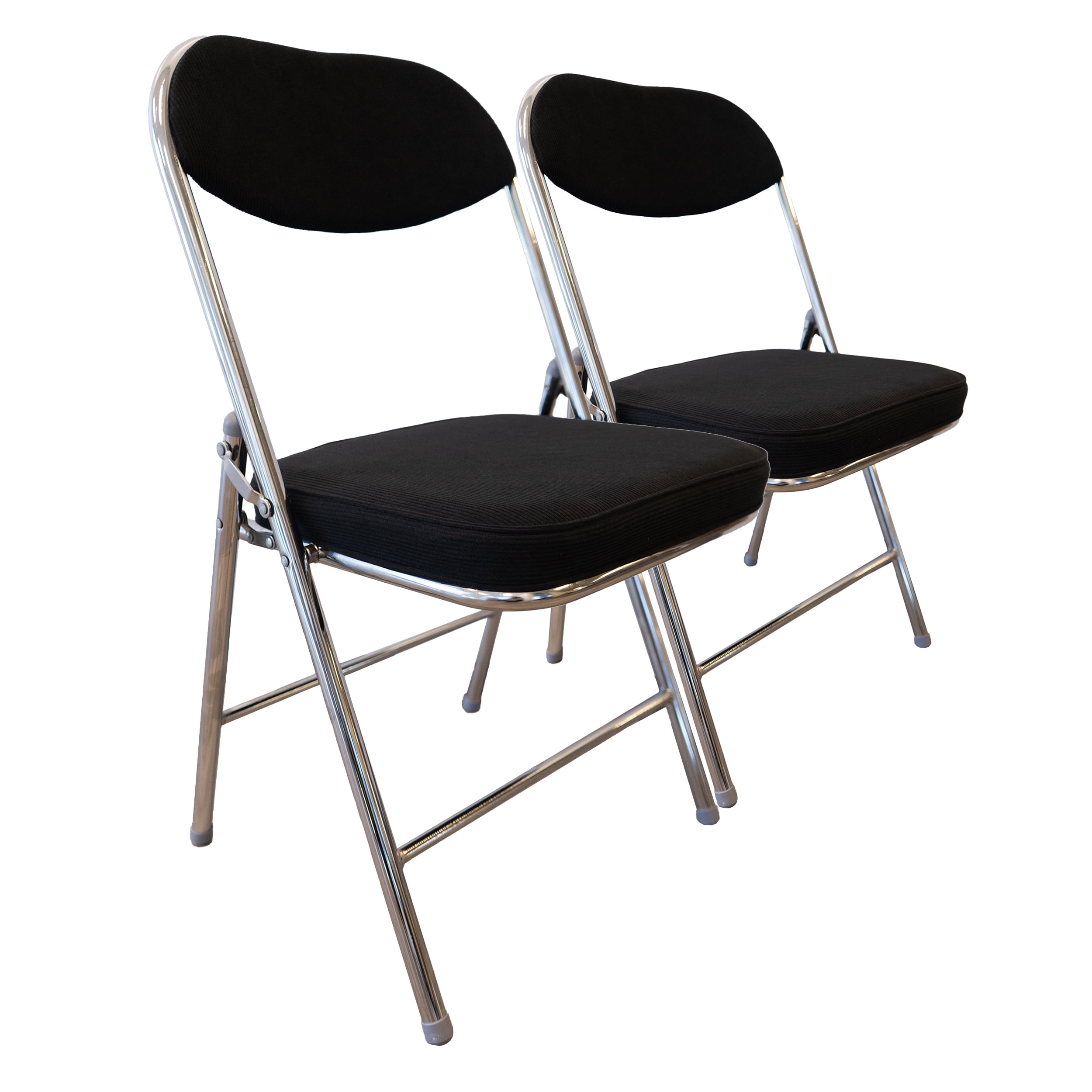 RTC Group Vurban Fabric Cushion Padded Accent Folding Chair - Black ...