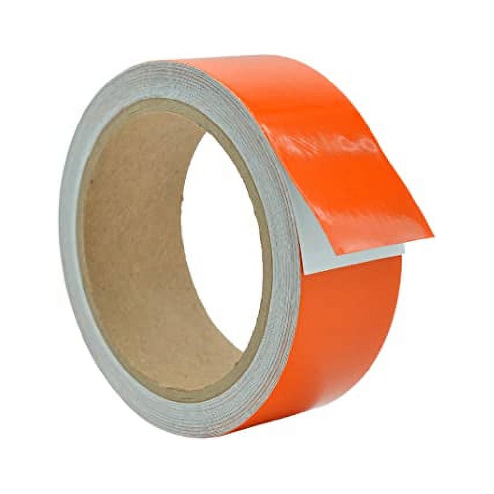 RTC7 Engineering Grade Reflective Orange, 1.5 inch Wide x 30 ft. Outdoor Waterproof Reflector ...