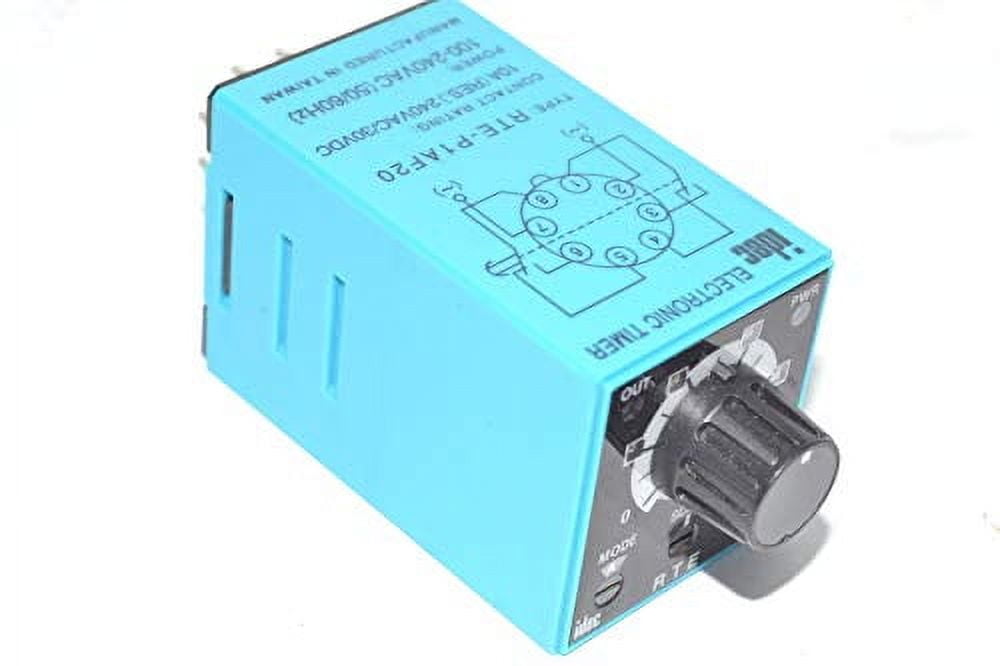 RTE-P1AF20 .1 SEC to 600 HR, 10 AMP, 100-240 VAC, 8 PIN, Plug-in, RTE ...