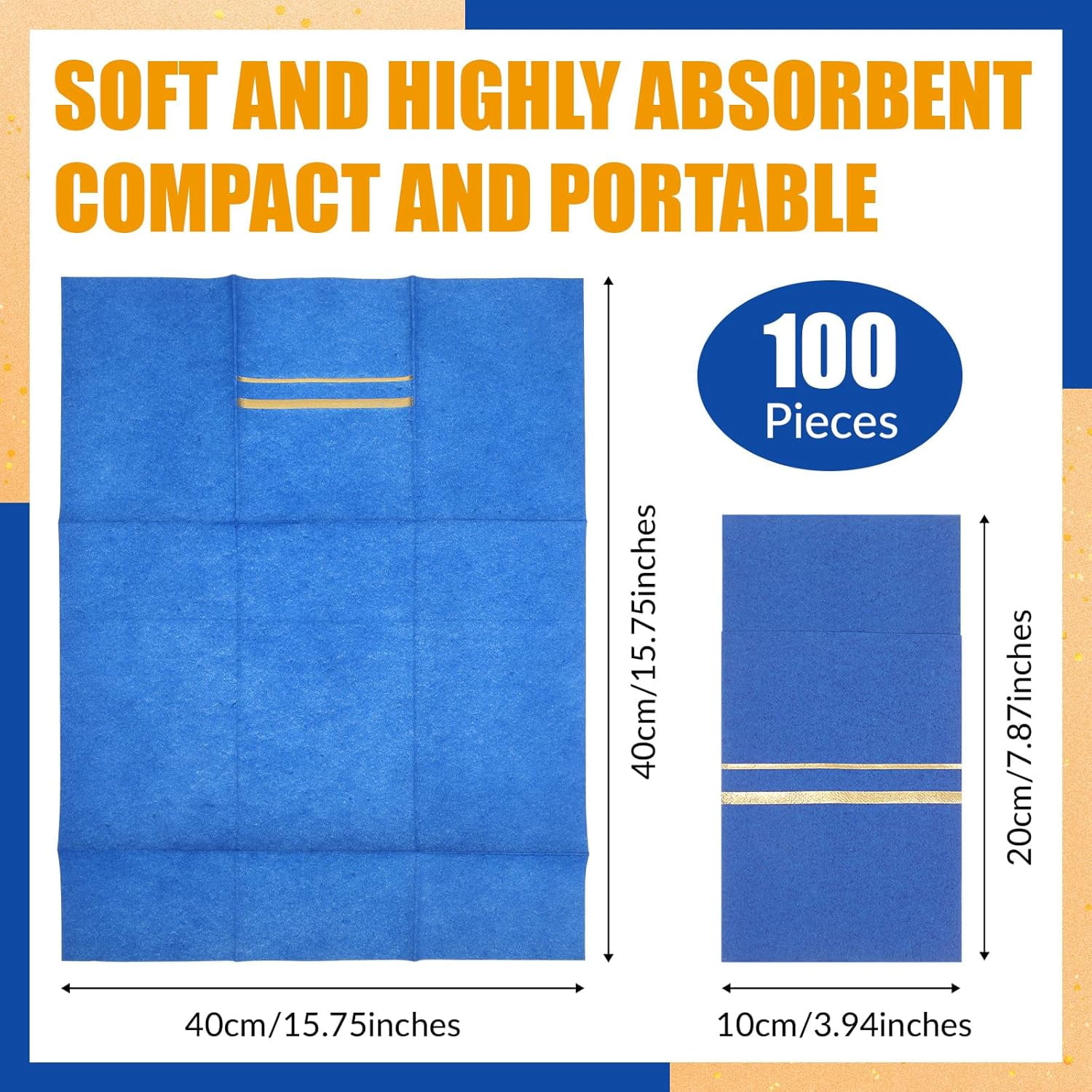 RTHG-100 Pack Dinner Napkins Disposable Linen Feel Dinner Napkins with ...