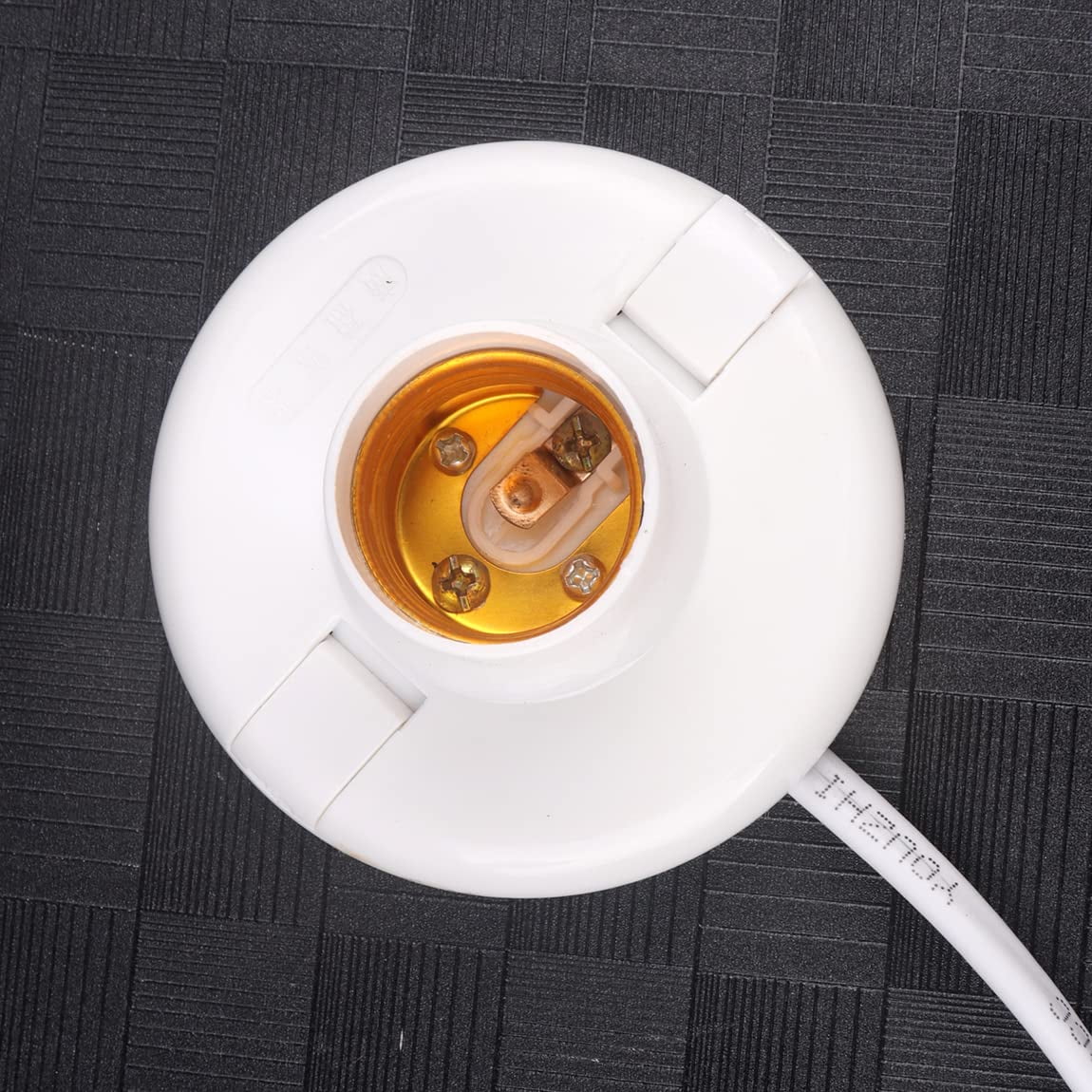 RTHG-1pcs White Hanging Light Cord E27 Light Bulb Socket to 2-Prong ...