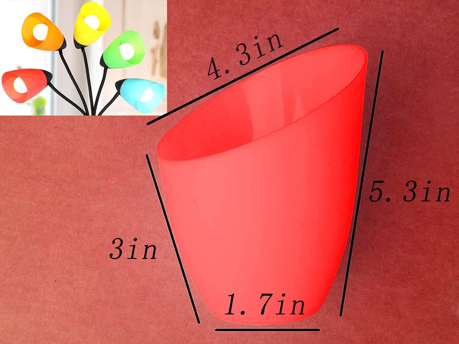 RTHG-2 Pack Plastic Lampshade, 5.7 inch High, 4.1 inch Diameter, 1.65 ...