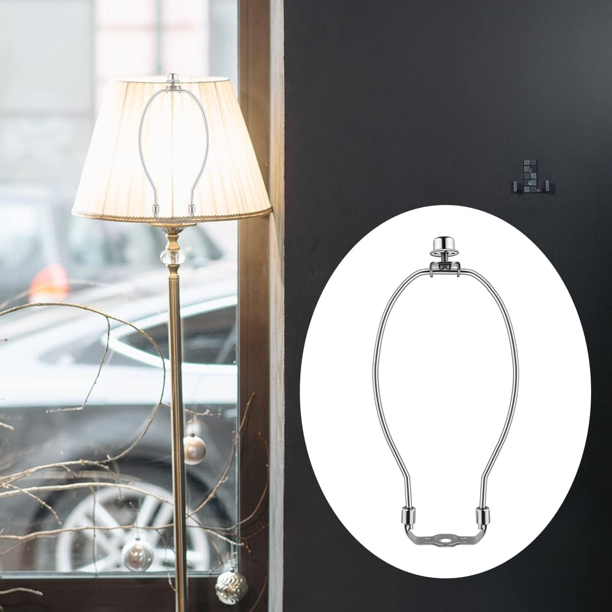 RTHG-2 Pcs 9Inch Lamp Shade Harp Holders Detachable Lamp Shade Bracket ...