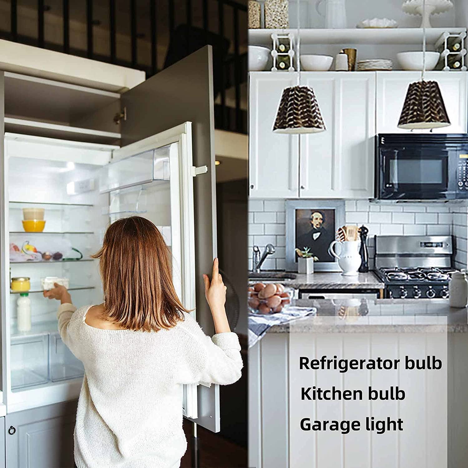 RTHG-3 Pack E26 Led Refrigerator Bulb, 100W Halogen Equivalent, AC100 ...