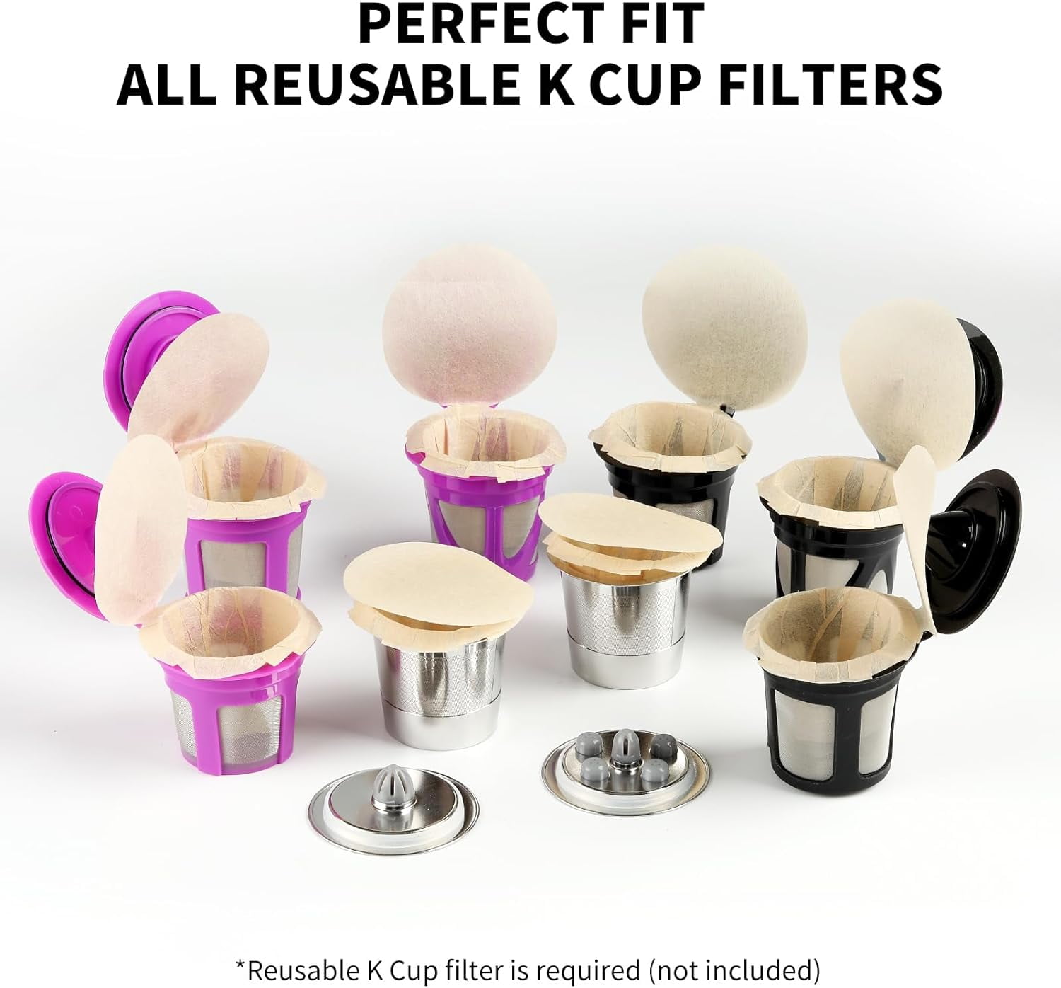 RTHG-300 Count Paper Coffee Filters Disposable with Genius Lid Design ...