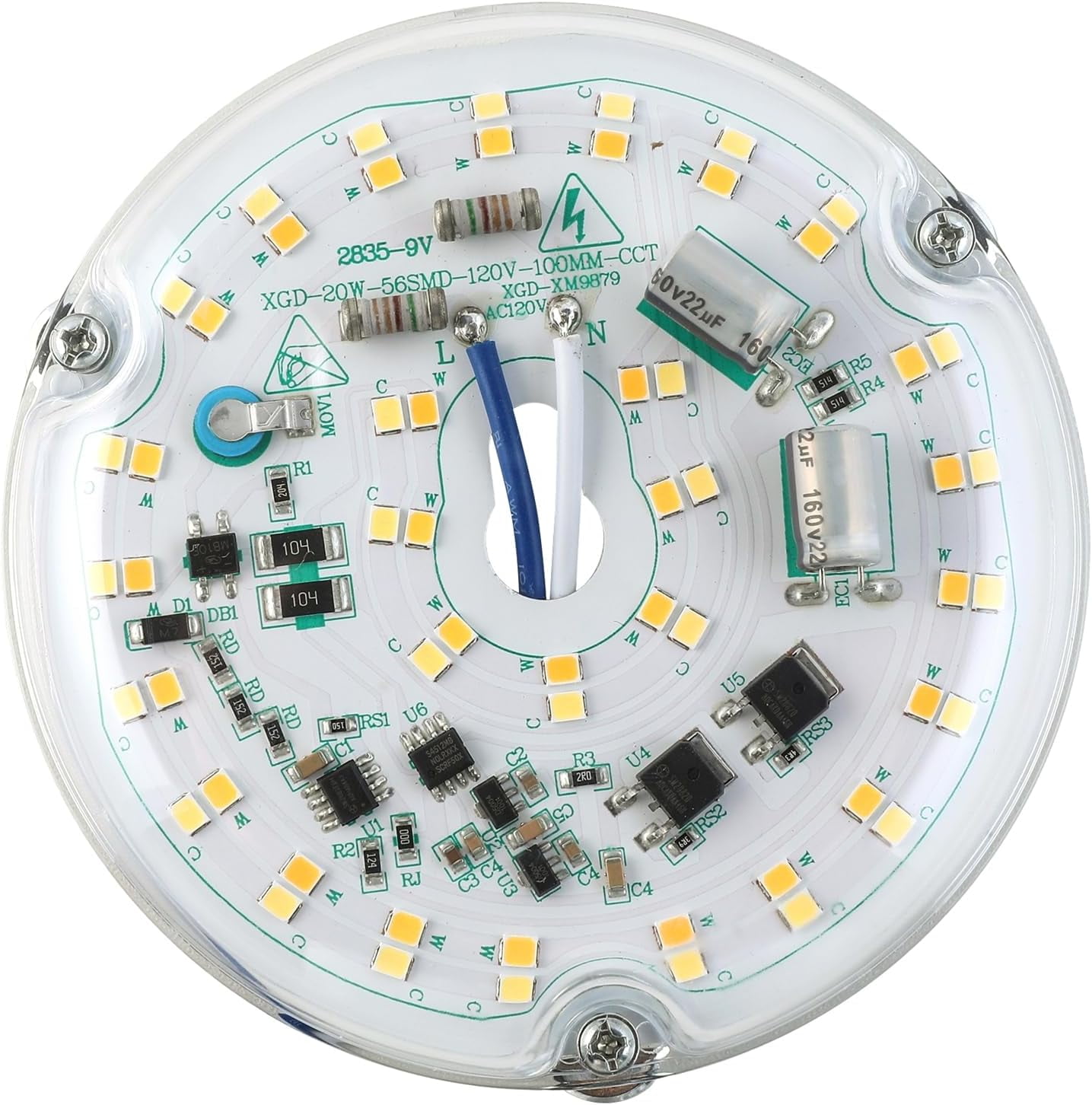 RTHG-4'' 20W LED Ceiling Fan Light Retrofit Kit, Ceiling Light ...