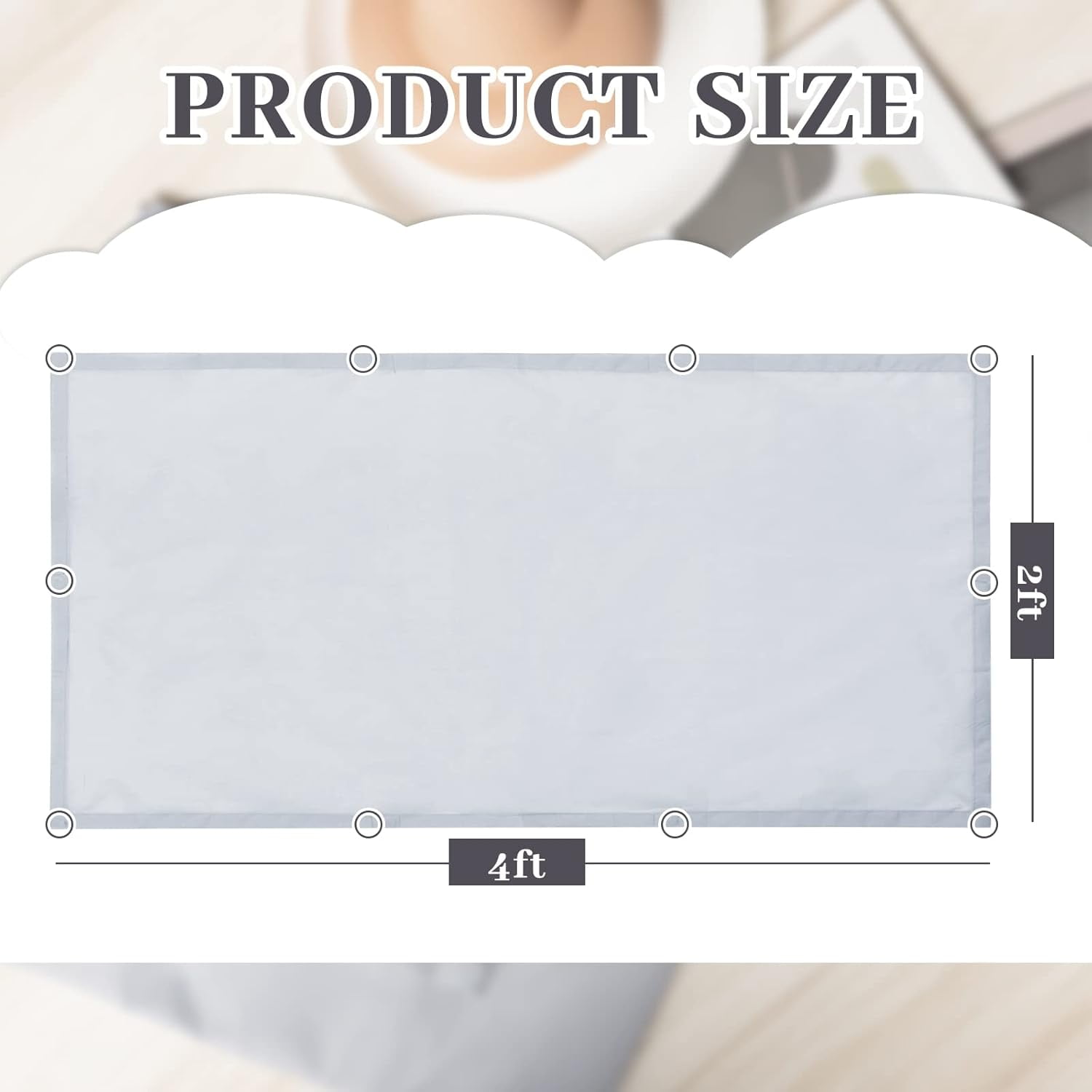 RTHG-4 x 2 Feet Fluorescent Light Cover for Ceiling Classroom Magnetic ...