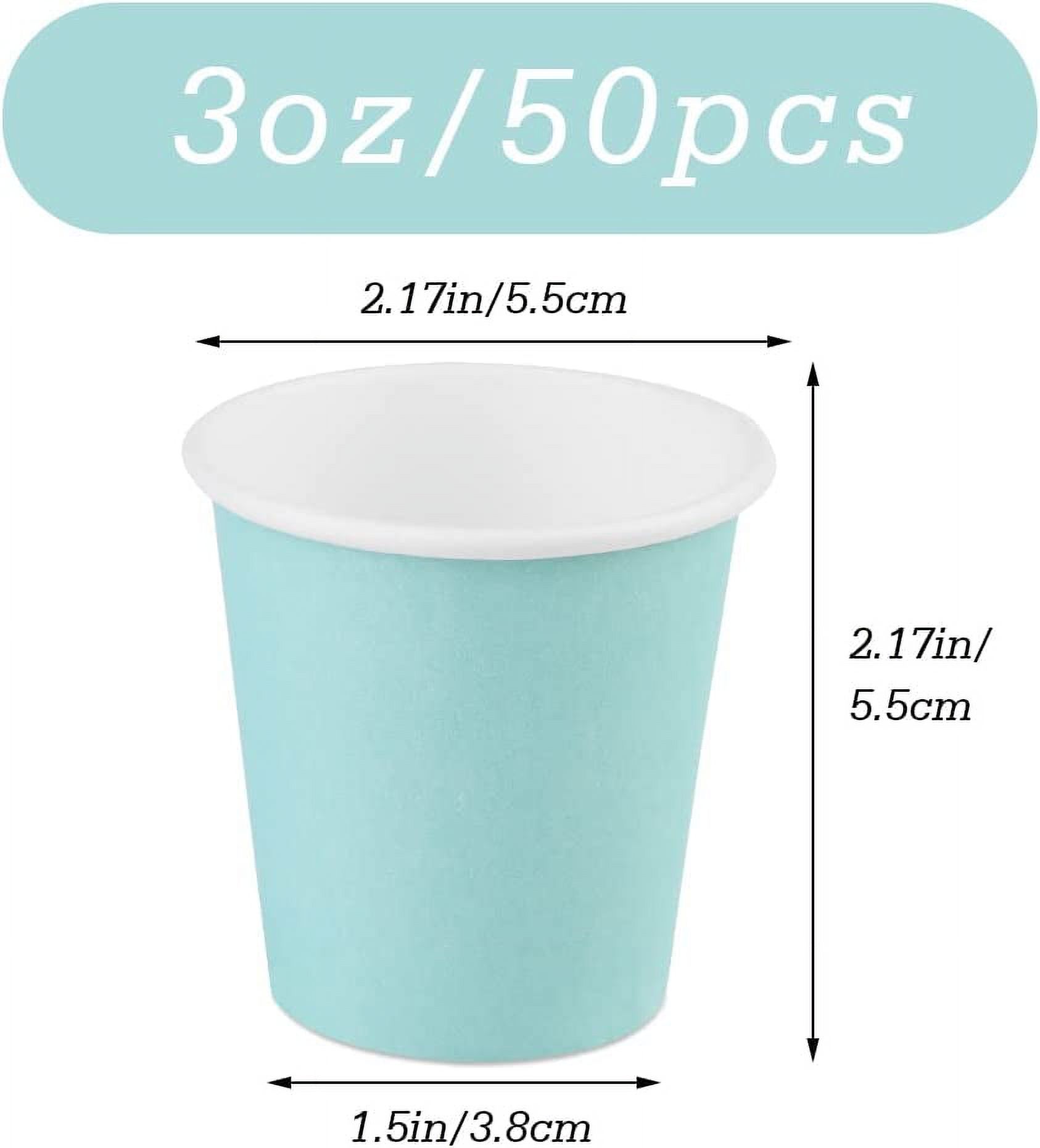 RTHG-50 Pack 3 oz Paper Cups, Disposable Cups, Espresso Cups ...