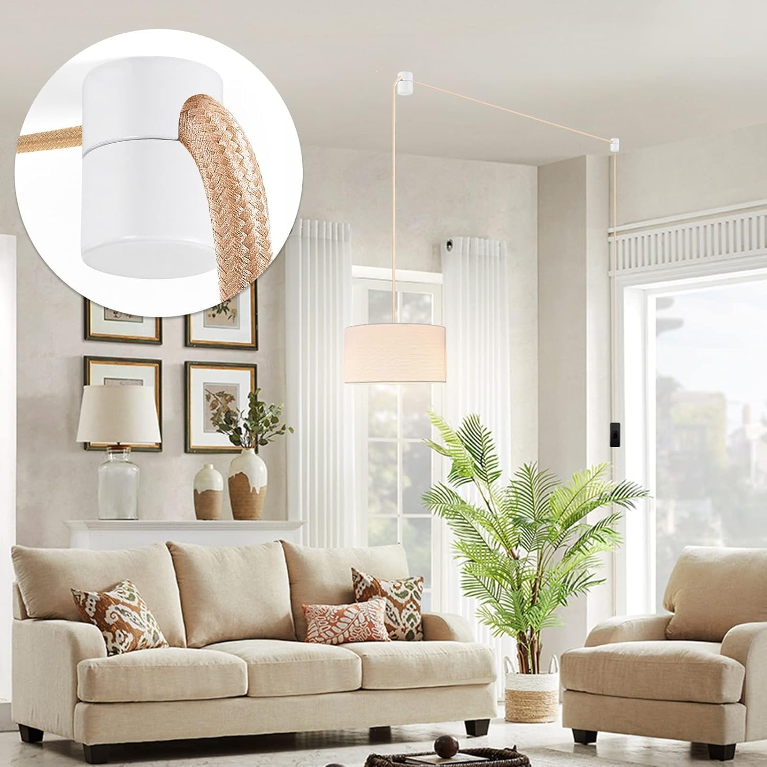 RTHG-6 Pack Aluminum Swag Hooks for Ceiling Hanging, Swag Hook Super ...