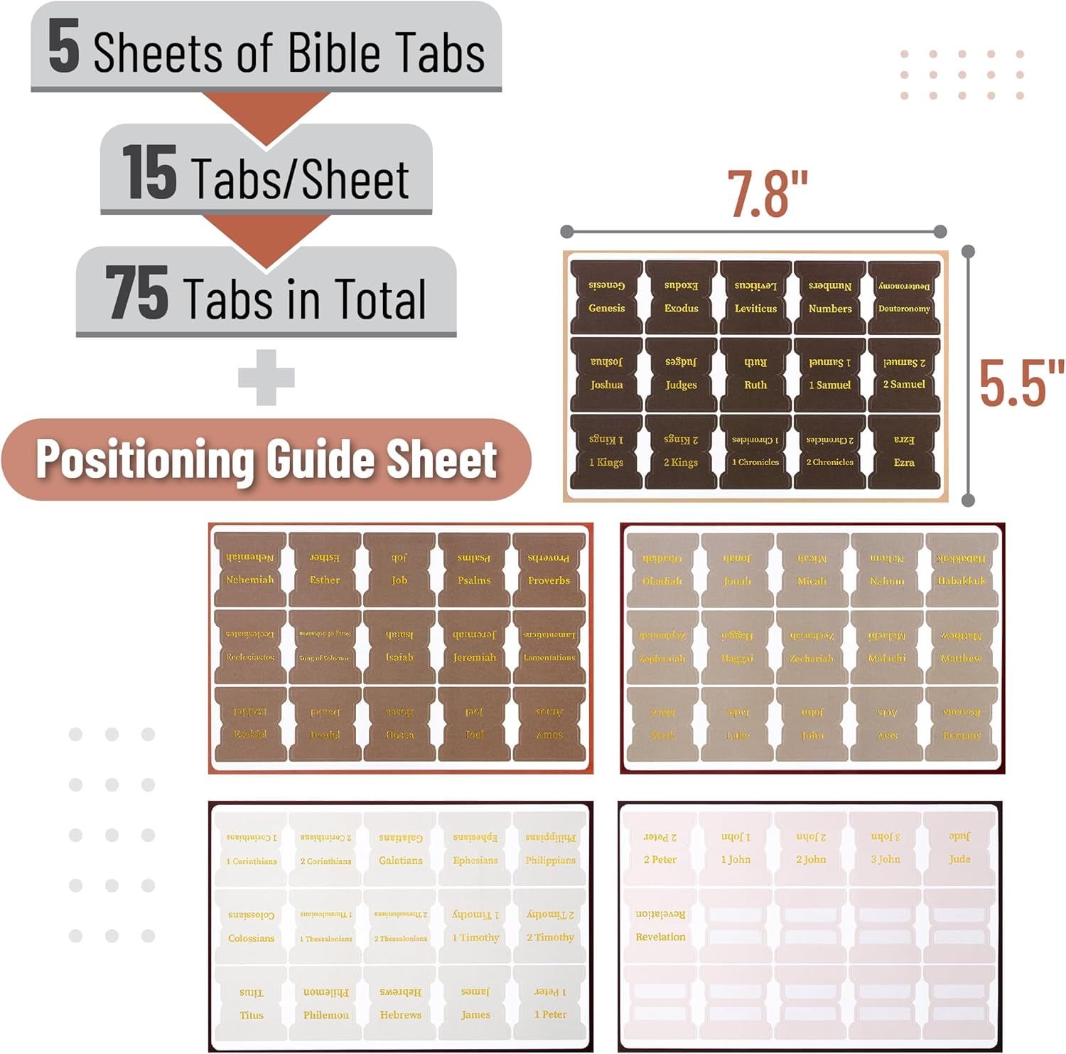 RTHG-Bible Tabs, 75 Tabs, Mystic Forest, Laminated Bible Tabs for Women and Men, Bible Tabs for ...