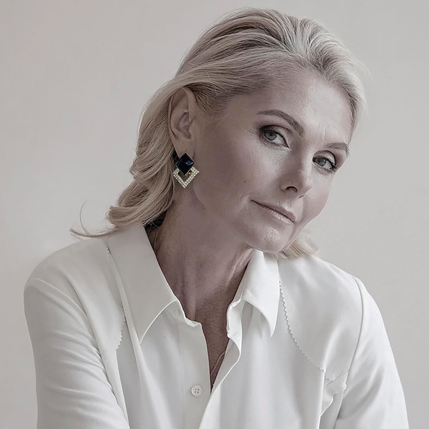 RTHG-Black White Earrings for Women Teen Gifts Gold Plated Dangle Drop ...