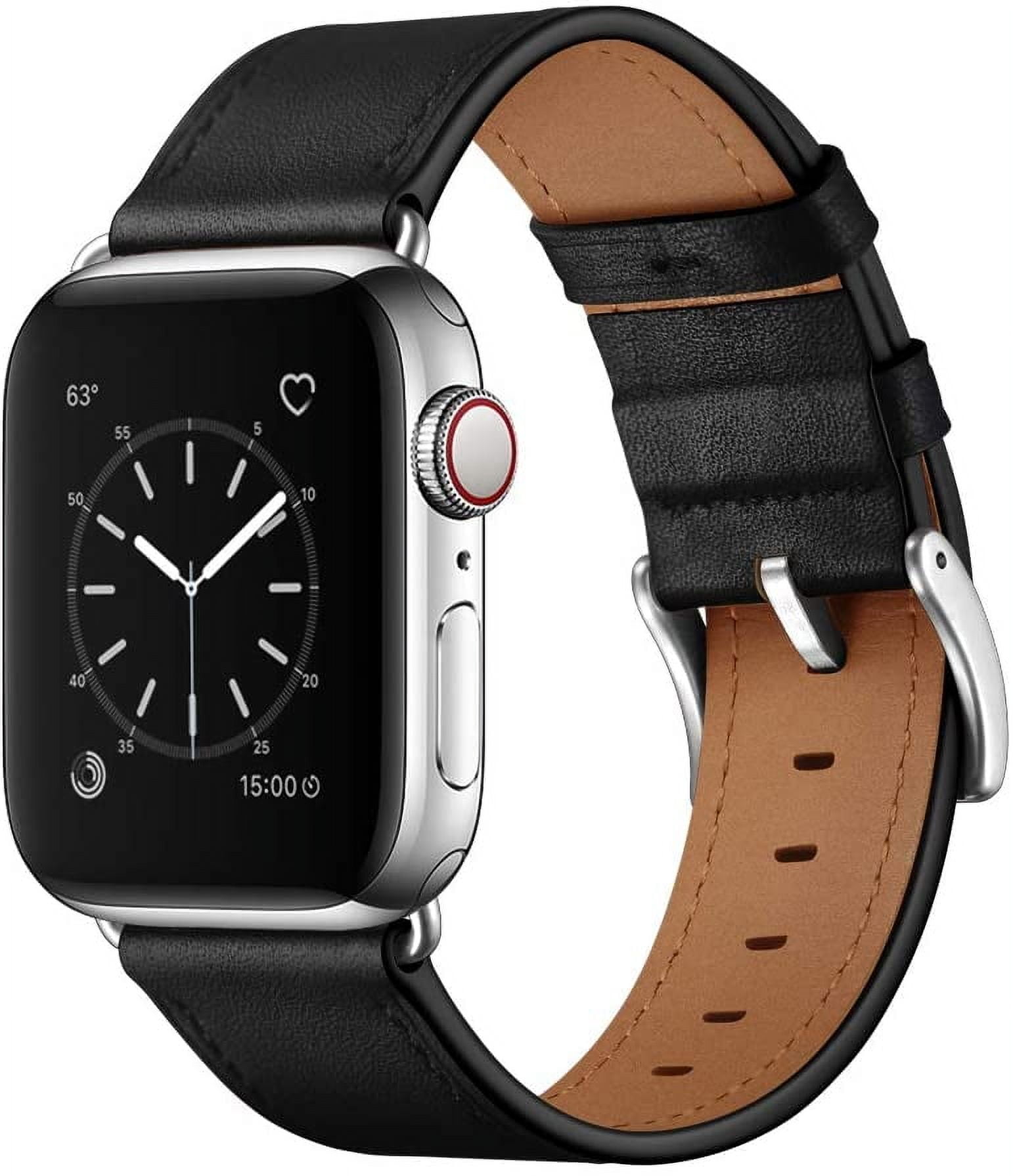 RTHG-Compatible with Apple Watch Band 41mm 42mm 40mm 38mm, Genuine Leather Strap Replacement ...