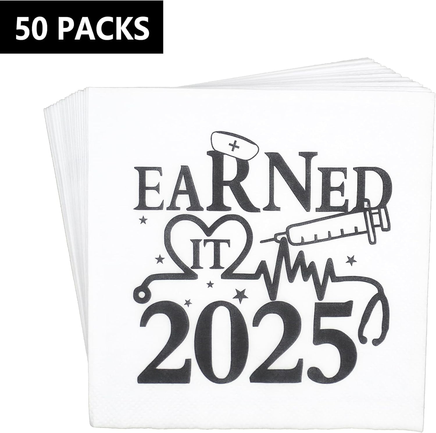 RTHG-Earned It Nurse Napkins for Nurse Graduation Decorations 2025 ...
