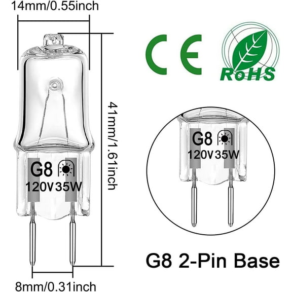 G8 Halogen Base Bulbs