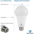 RTHG-Great Eagle 50/100/150W Equivalent 3-Way A21 LED Light Bulb 5000K ...