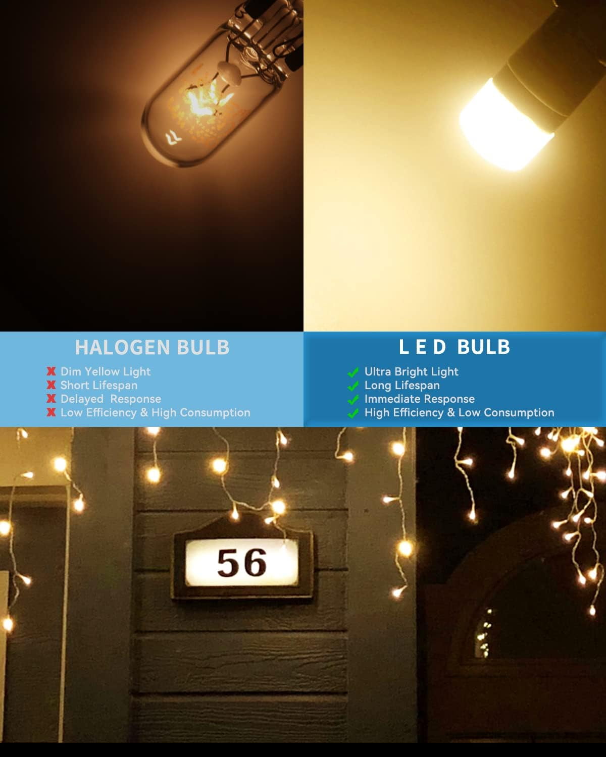 RTHG-House Number Light Bulb Address Bulb 193 Bulb Lighted Address Sign ...