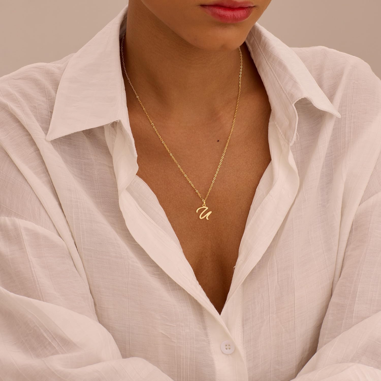 RTHG-Initial Necklaces for Women Trendy Dainty Cute A-Z Letter Pendant ...