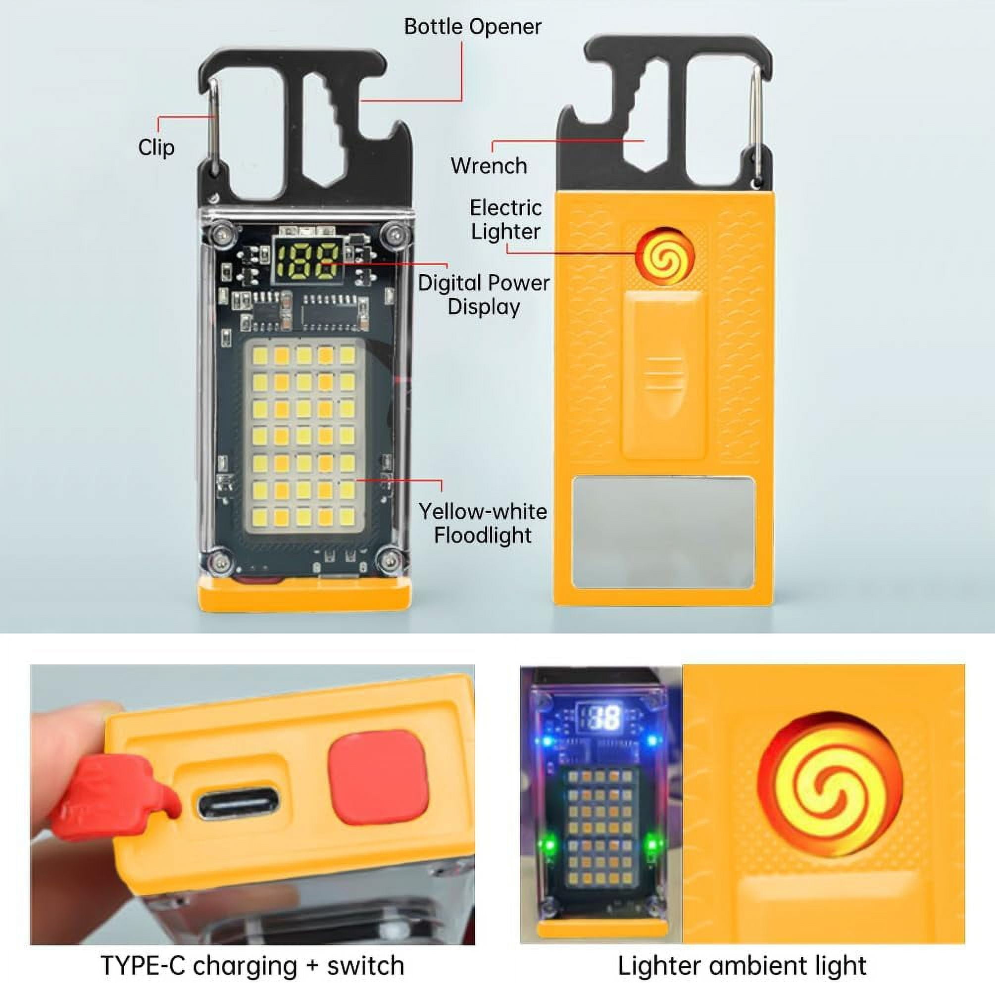 RTHG-Key Chain Light, LED Small Flashlight, COB Multi-Function Mini ...