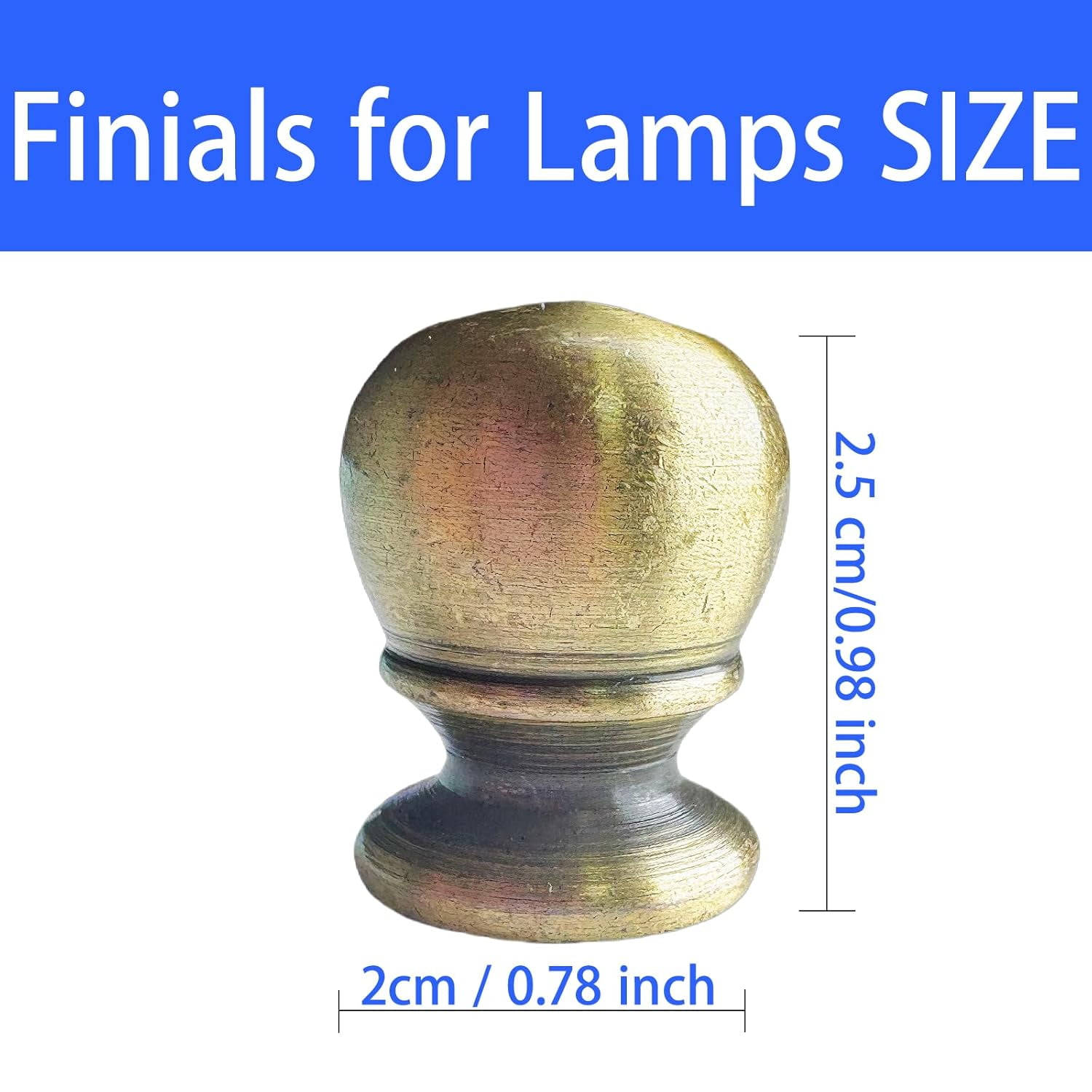 RTHG-Lamp Finials – 2PCS Decorative Finial Knobs and Lamp Toppers Screw ...