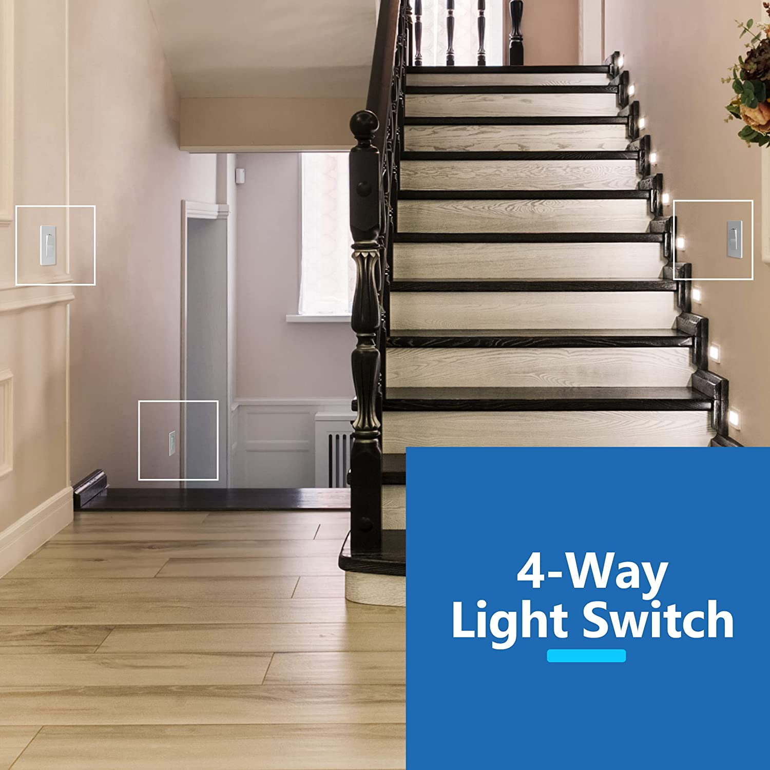 RTHG-Minimalist Design Matte Finish Lighted 4-Way Decorator Light ...