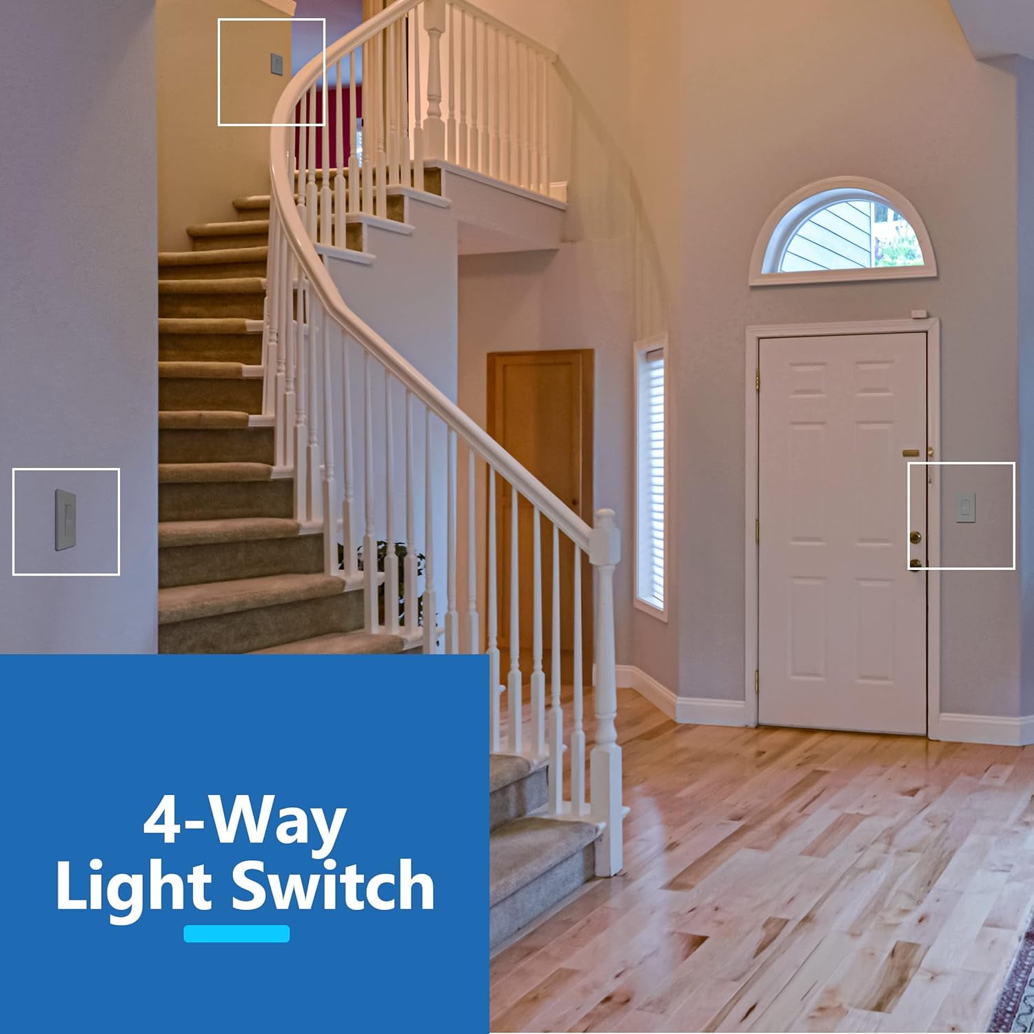 RTHG-Minimalist Design Matte Finish Lighted 4-Way Decorator Light ...