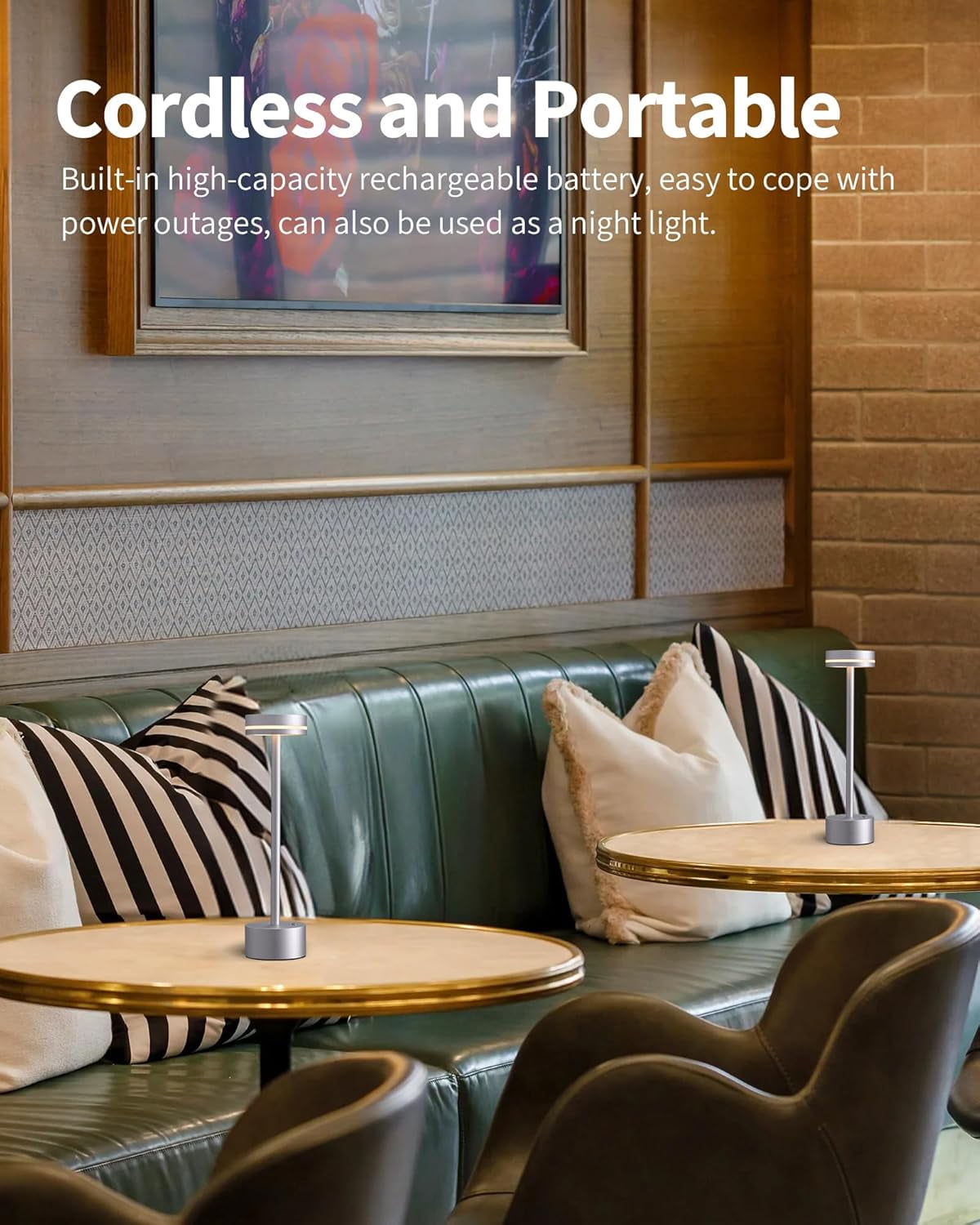 RTHG-Portable Table Lamp Battery Powered LED Lamp Cordless Table Lights ...