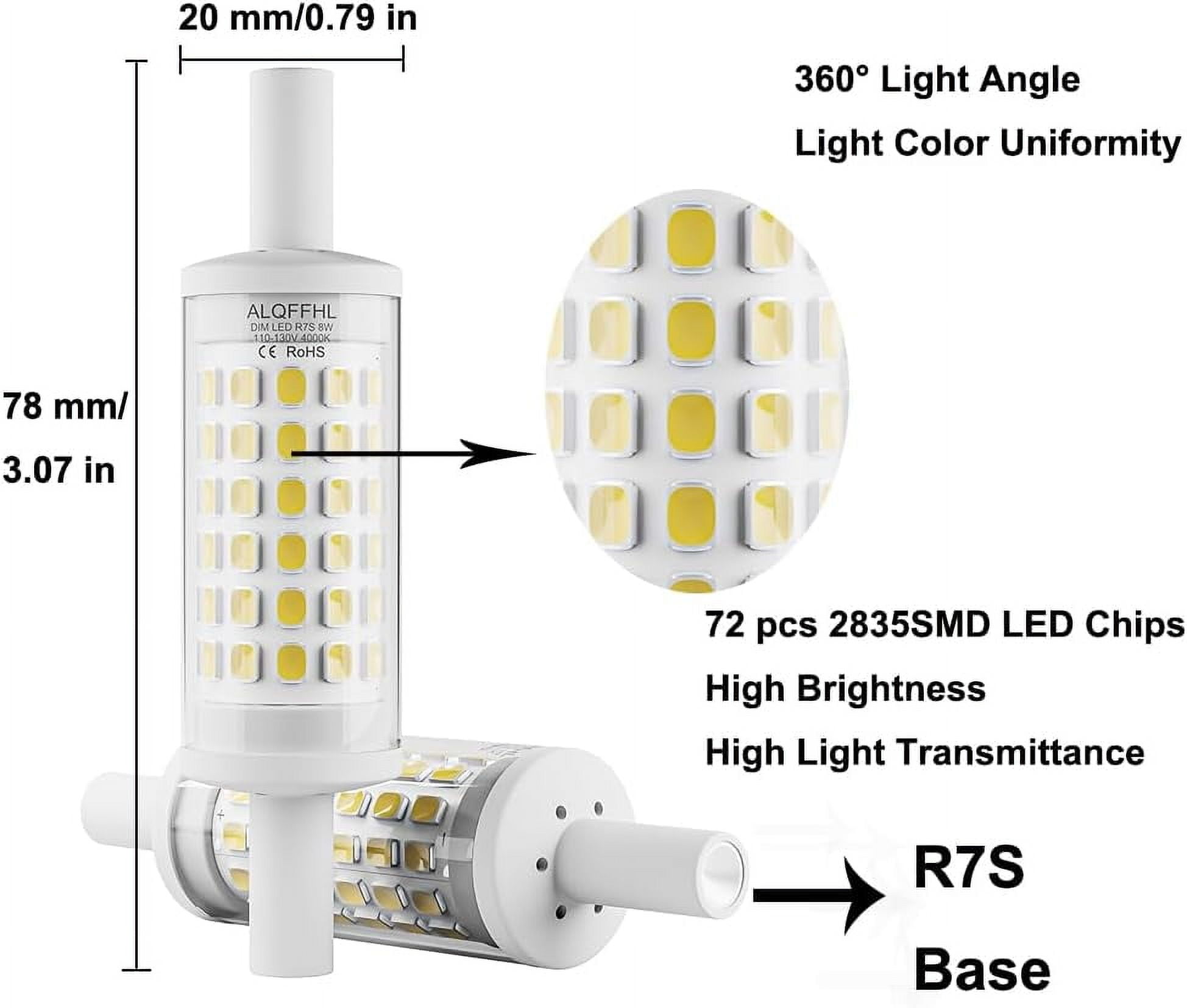 RTHG-R7S 78mm LED Bulb 8W, Dimmable J Type Double Ended Flood Light ...