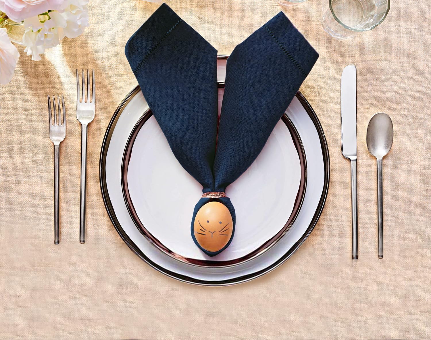 RTHG-Ruvanti Premium Linen Napkins Set of 4-20x20 Inch, Classic ...