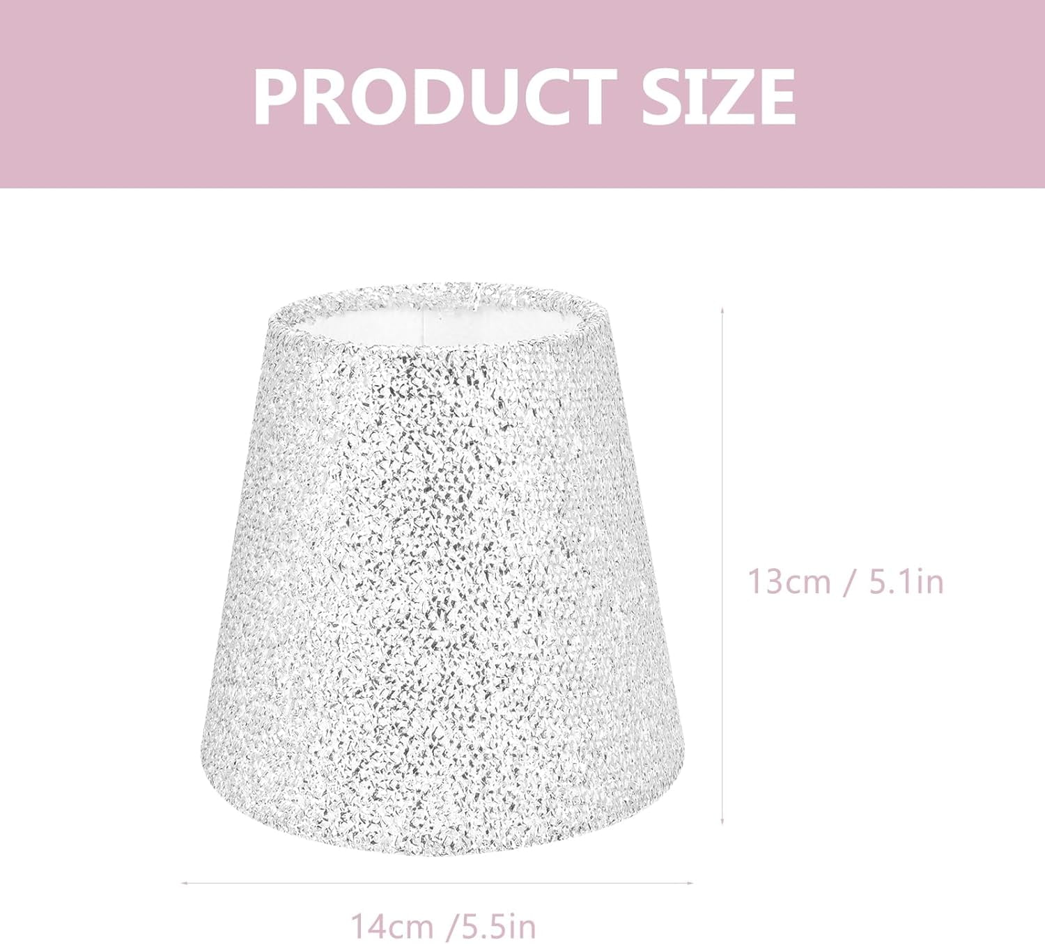 RTHG-Silver Glitter Cloth Lampshade - Drum Lamp Shade for Table and ...
