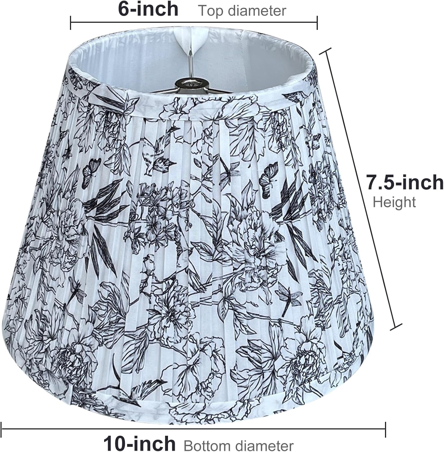 RTHG-TOOTO STAR Small Pleated Lamp Shade, 6x10x7.5inch Print Lamp Shade ...
