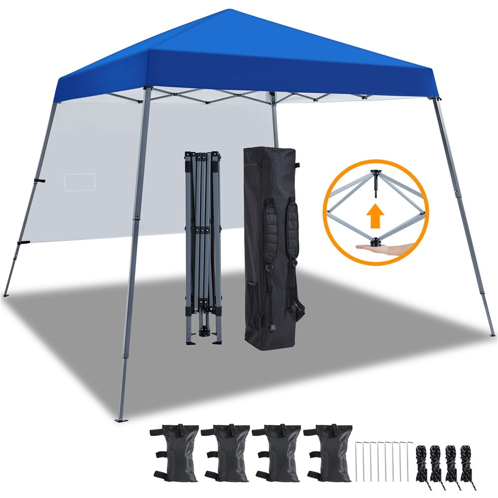 RTHlzzy 10x10 1-Person Setup Pop Up Canopy Tent, Instant Portable ...