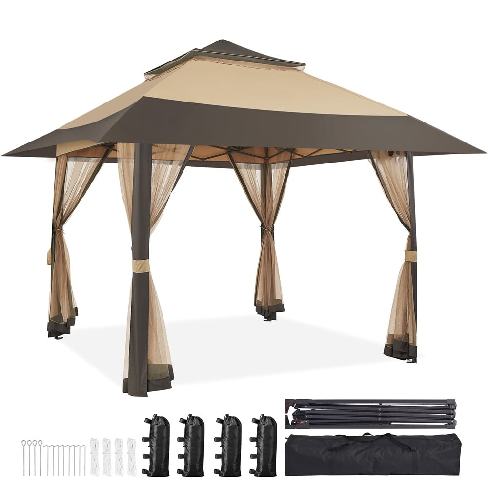 RTHlzzy 11x11 Pop Up Gazebo Outdoor Canopy Shelter, Instant Patio ...