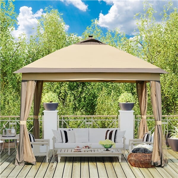 RTHlzzy 11x11 Pop Up Gazebo Outdoor Canopy Shelter, Instant Patio ...