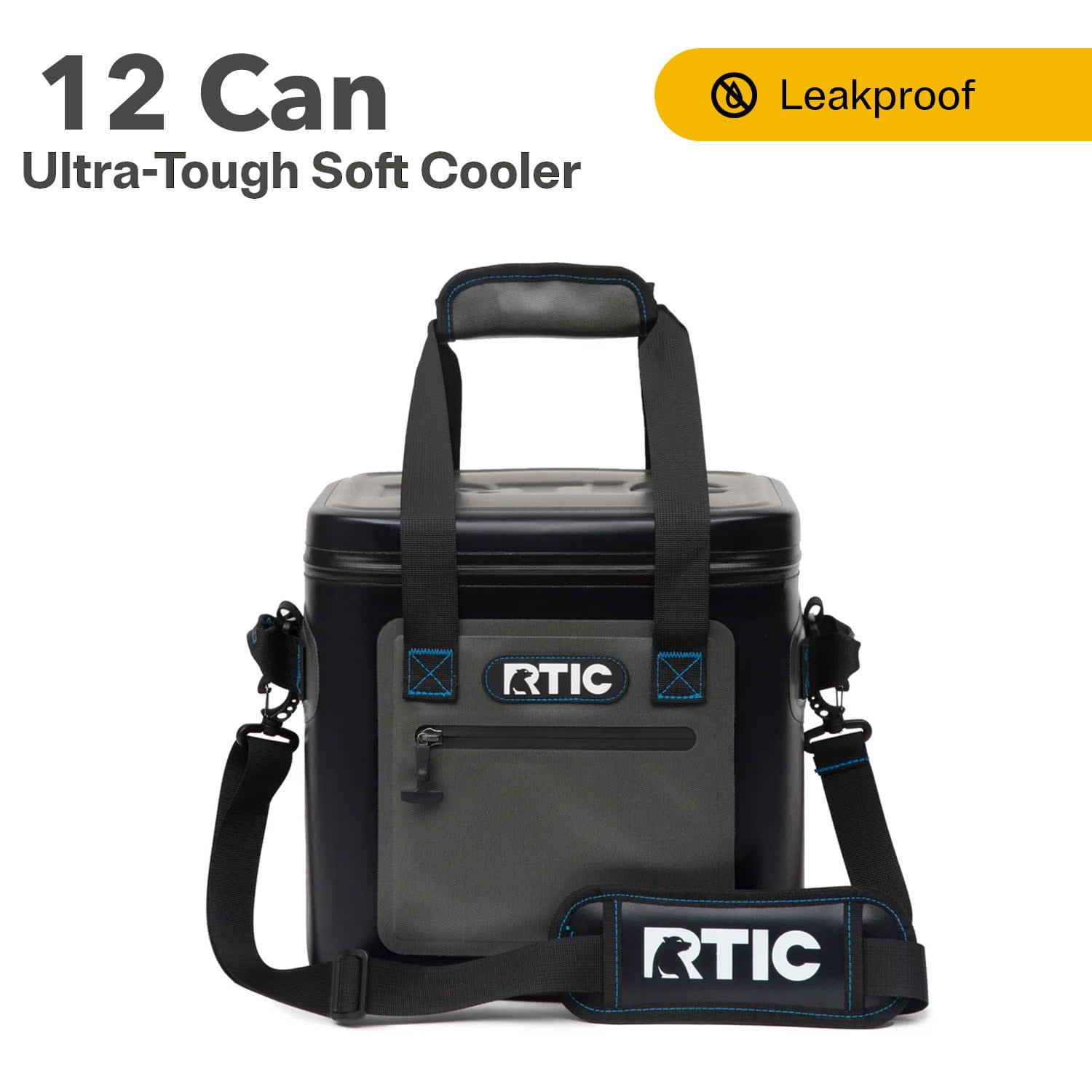 RTIC Lightweight Soft Pack Cooler, 12 Can Capacity, Leakproof Ice Chest ...