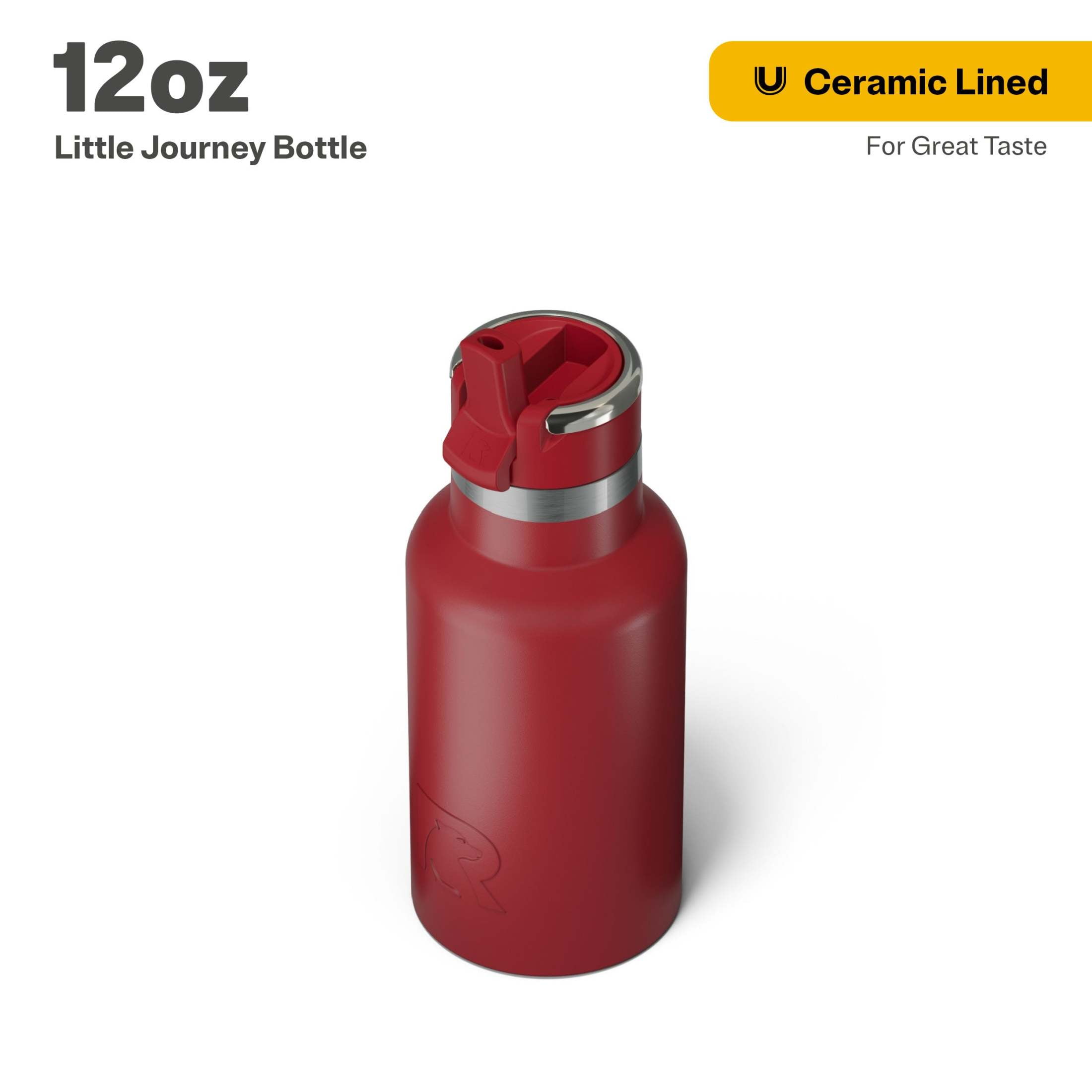 RTIC 12 oz Ceramic Lined Insulated Journey Bottle, Leak-Proof Lid, Flag ...