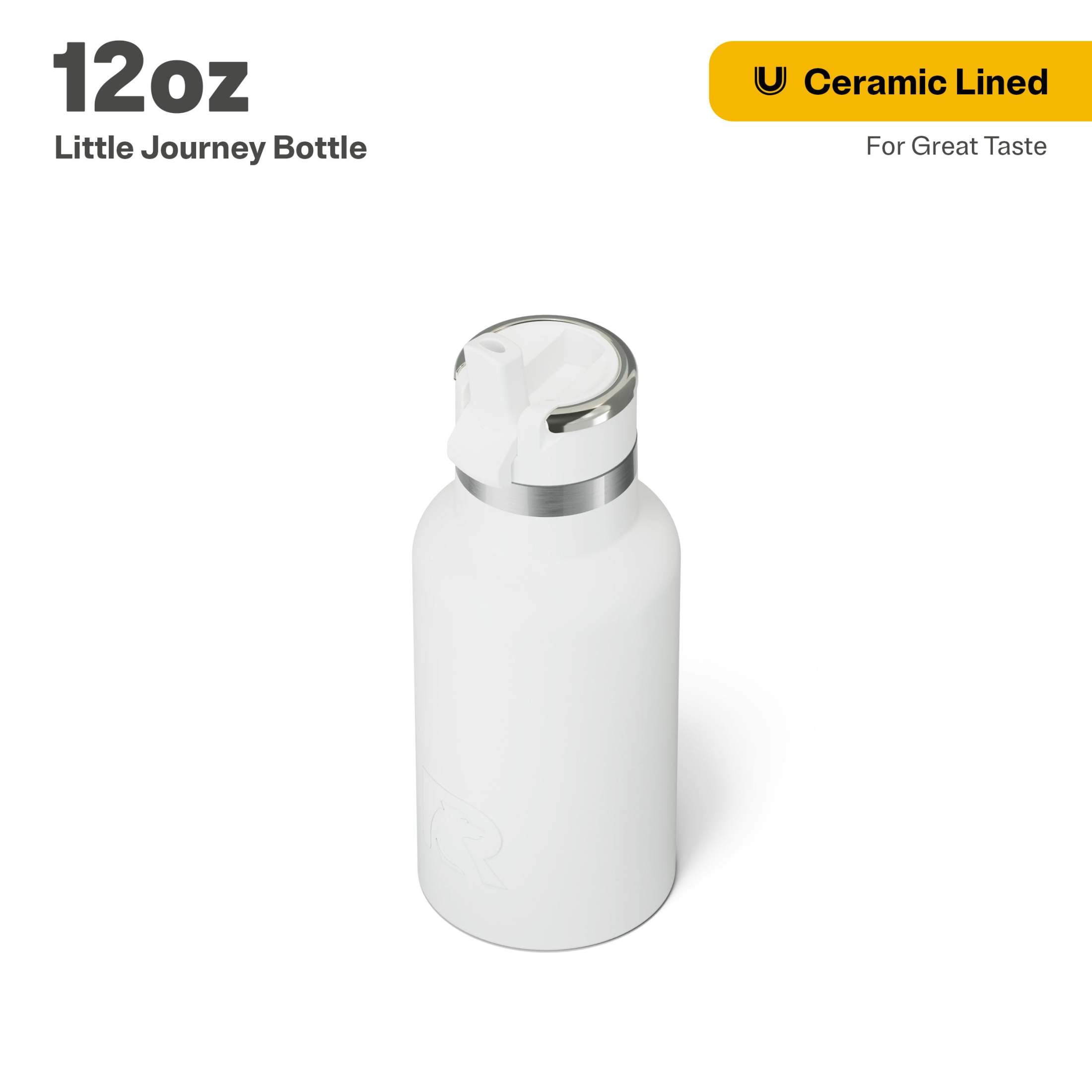 RTIC 12 oz Ceramic Lined Insulated Journey Water Bottle, Leak-Proof Lid ...