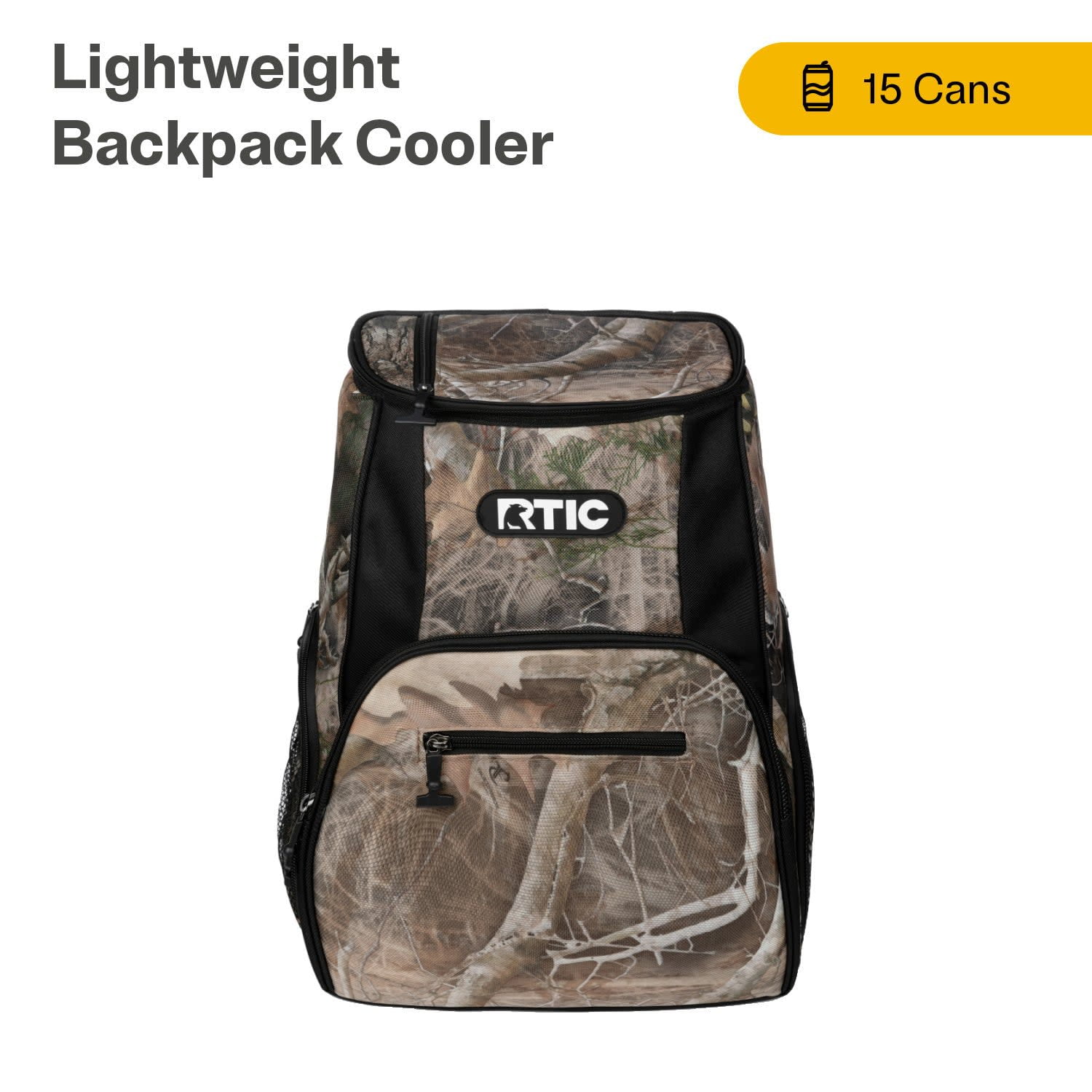 RTIC Lightweight Backpack Insulated Cooler, 15 Can Capacity, Kanati ...