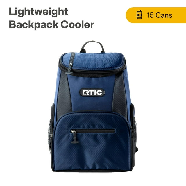 RTIC 15 Can Lightweight Backpack Insulated Cooler with Pockets, Navy ...