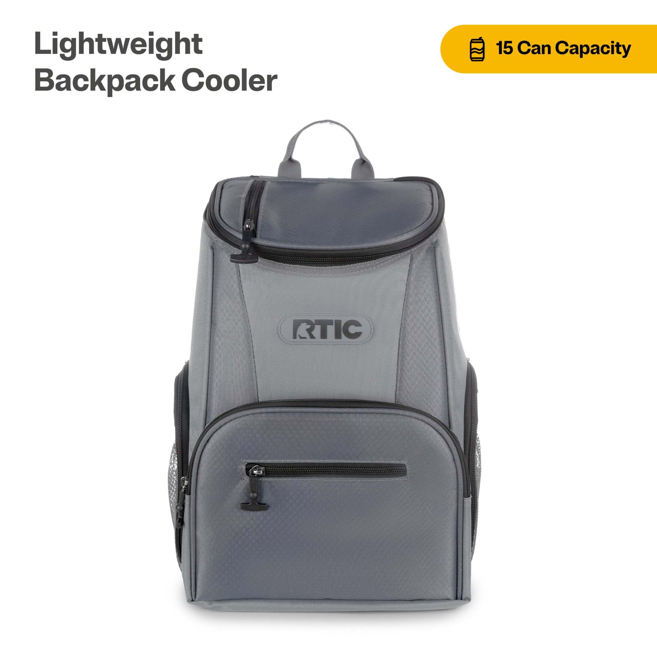 RTIC 15 Can Lightweight Backpack Insulated Cooler with Pockets, Smoke ...